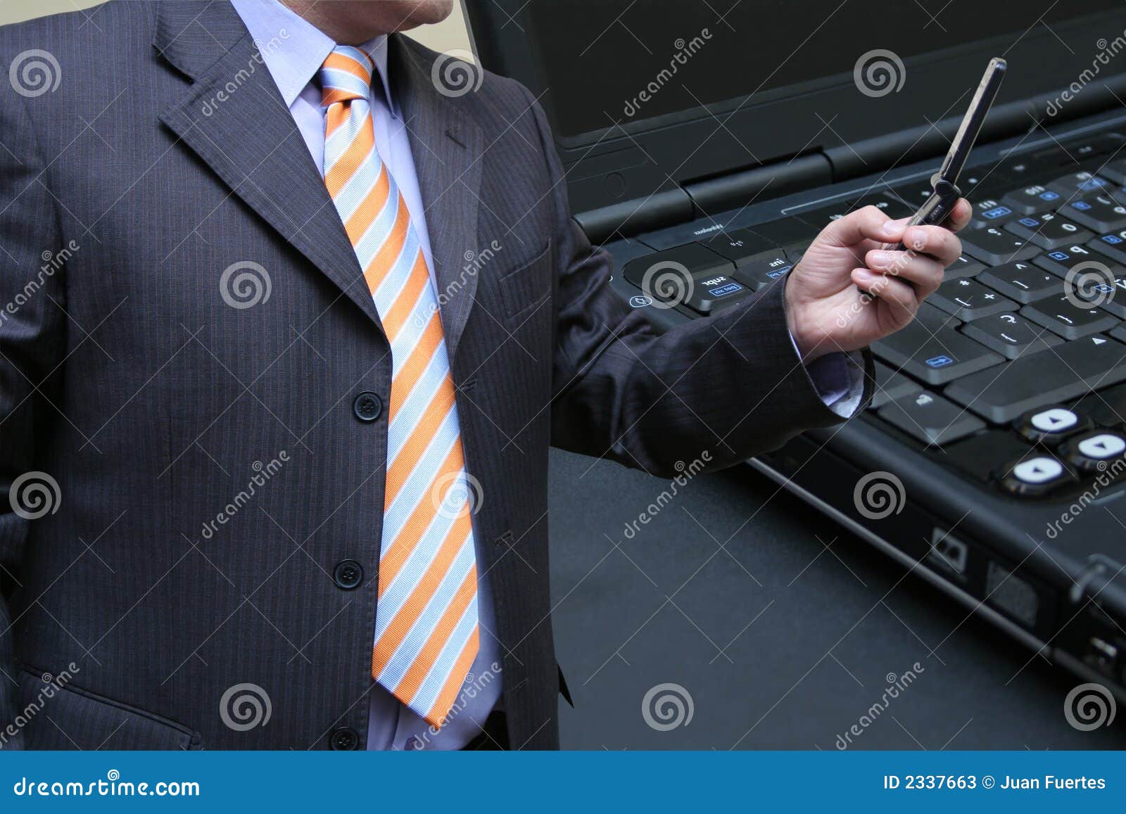 Het testen van de verkoper stock afbeelding. Image of praten - 2337663