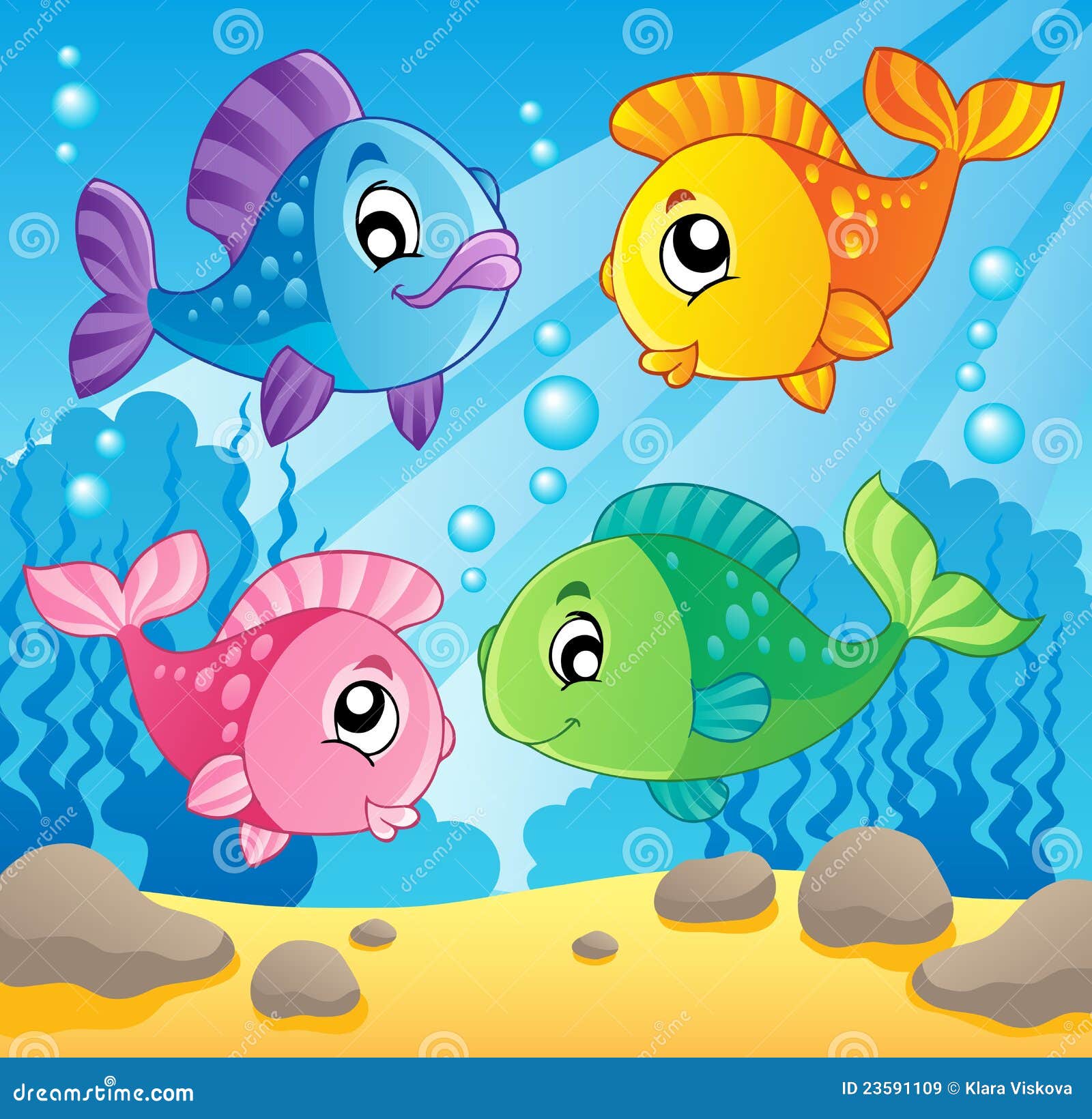 Het Themabeeld 1 Van Vissen Vector Illustratie - Illustration of dier ...