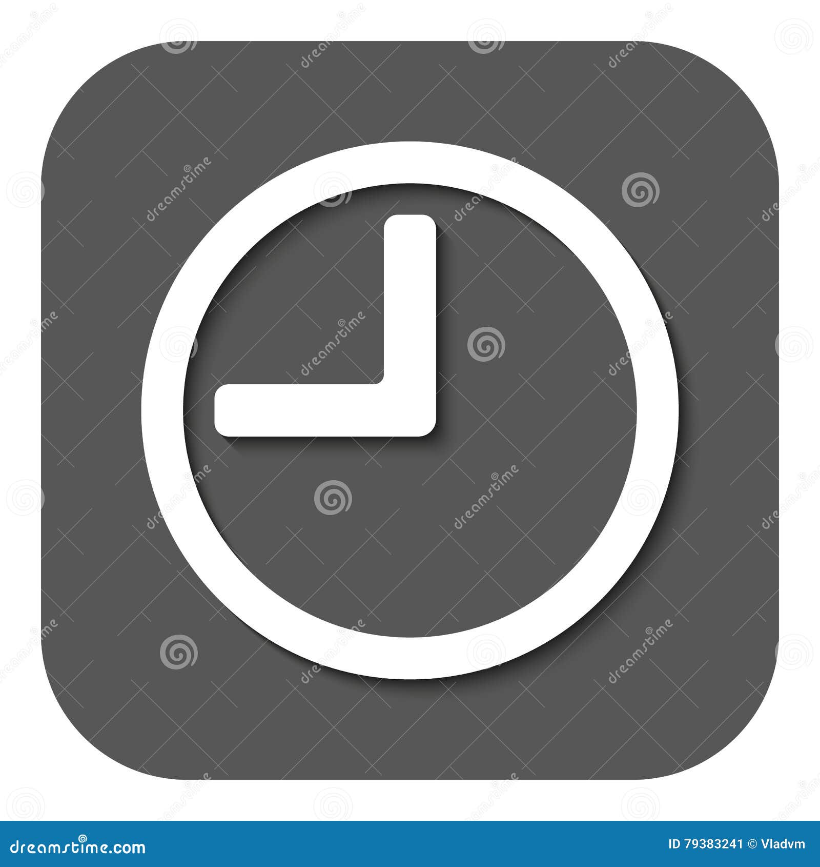 Het Tijdpictogram Klok Correct Symbool Vlak Vector Illustratie ...