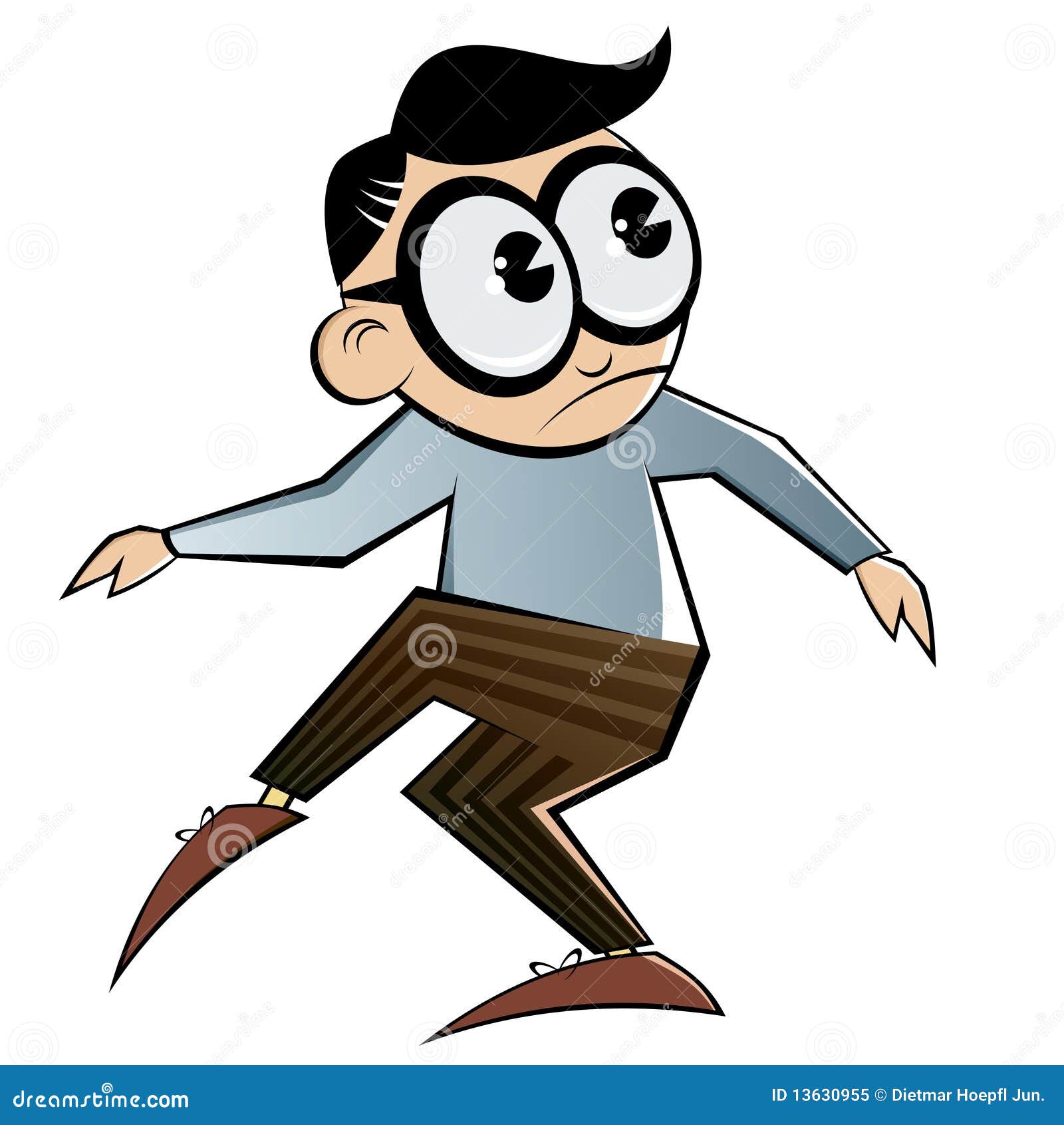 Het Tiptoeing Van De Jongen Vector Illustratie - Illustration of lopen ...