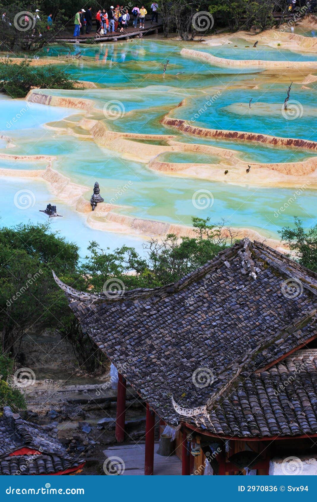 Het ToneelGebied Van Huanglong Stock Foto - Image of wereld, erfenis ...