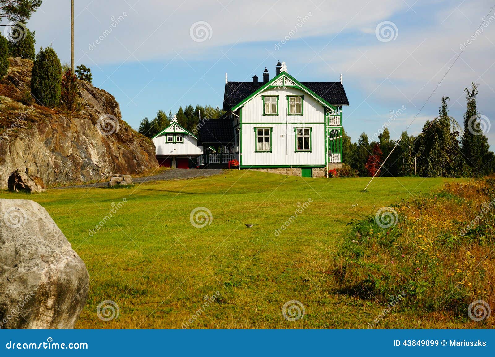 Het Traditionele Huis Van Noorwegen in Telemark Redactionele Stock ...