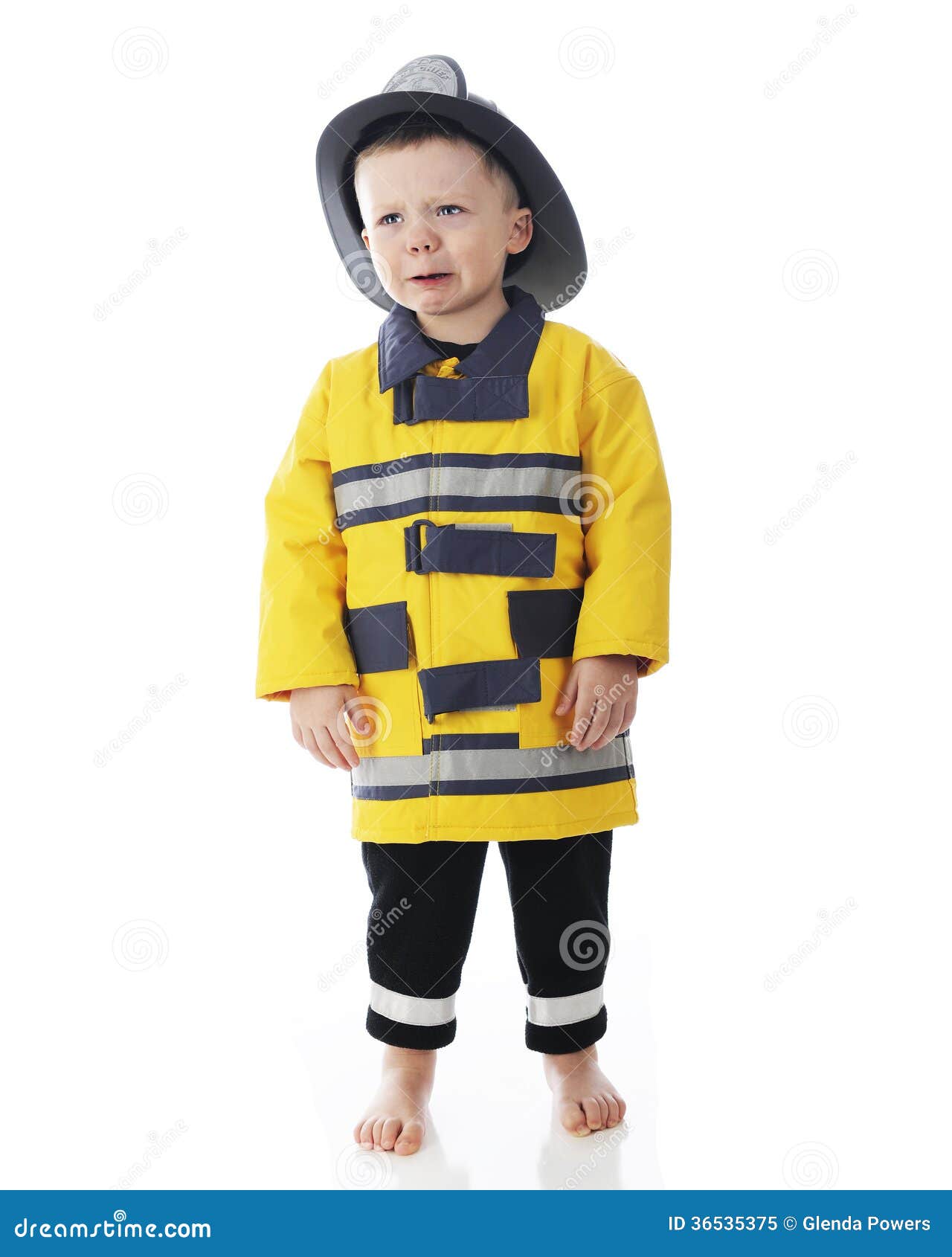 Het Treuren Van Weinig Brandvechter Stock Afbeelding - Image of ...