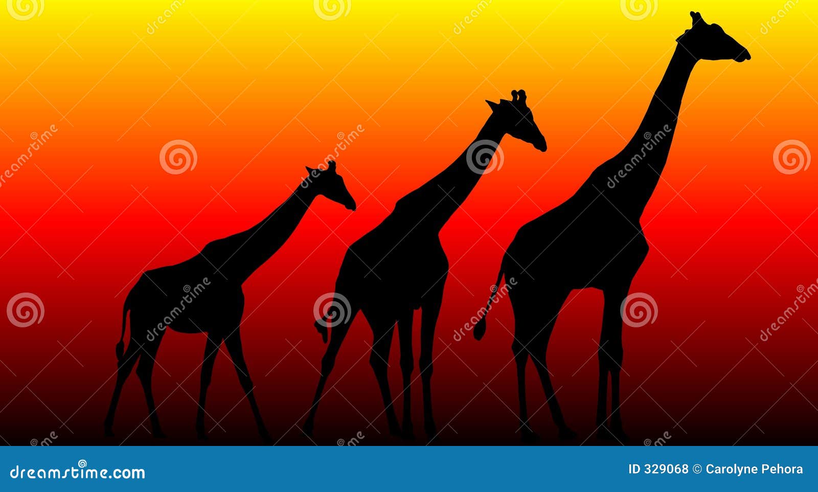 Het Trio van de giraf stock illustratie. Illustration of groot - 329068