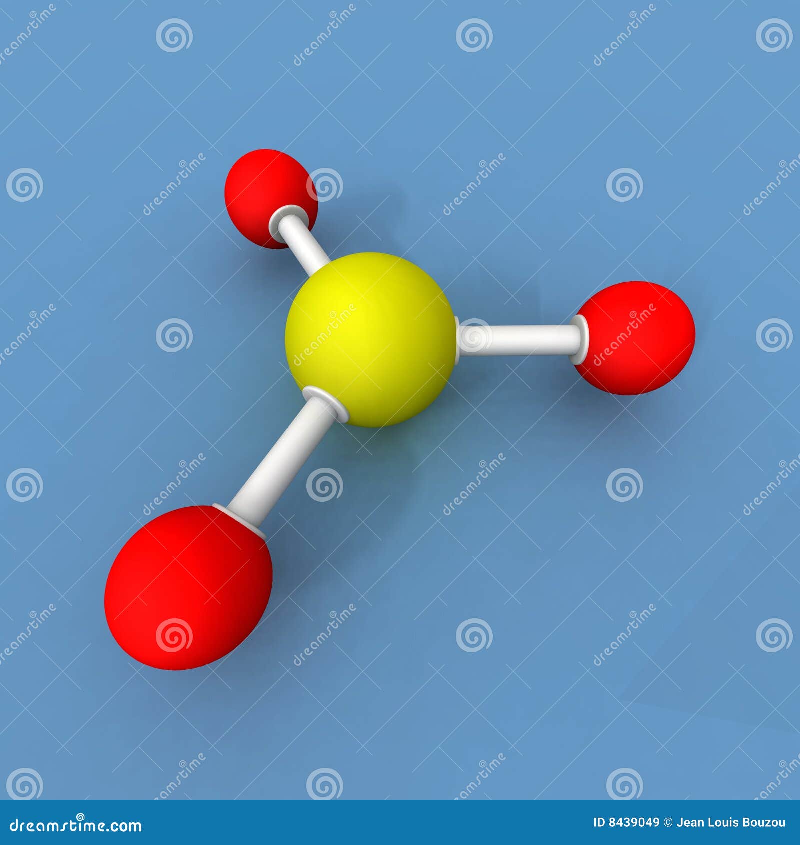 Het Trioxidemolecule Van De Zwavel Stock Illustratie - Illustration of ...