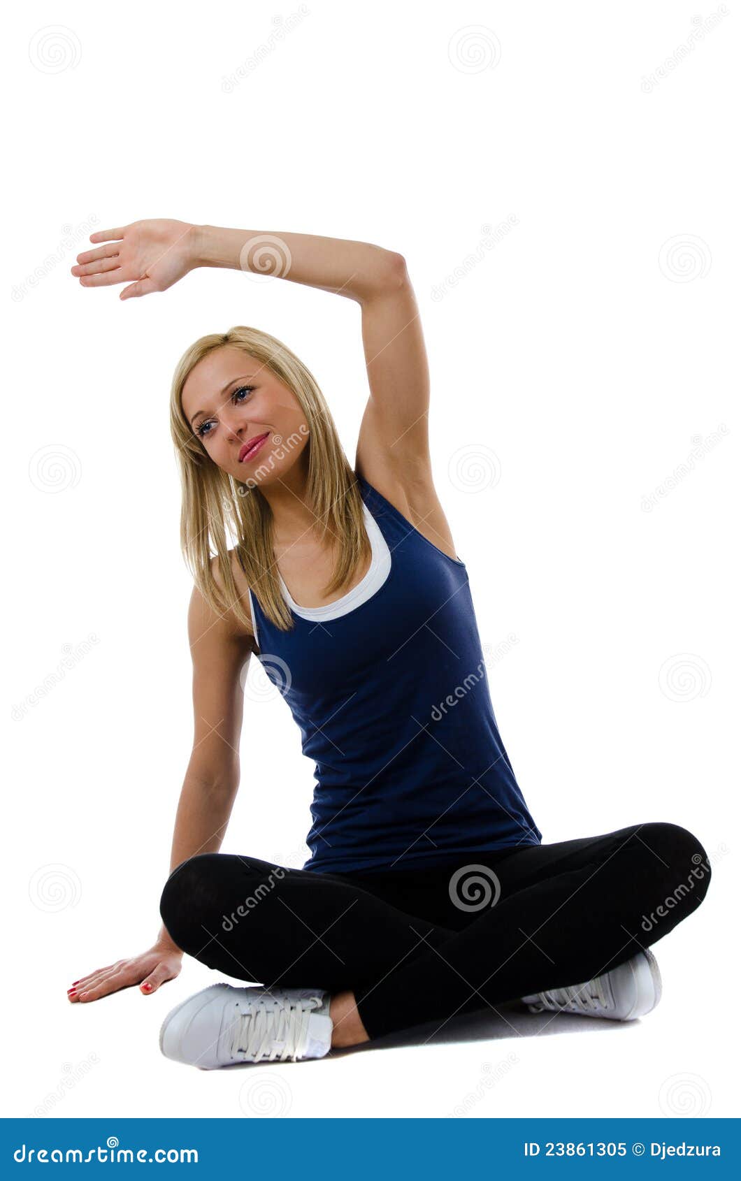 Het Uitrekken Zich Van De Spier Stock Afbeelding - Image of wijfje ...