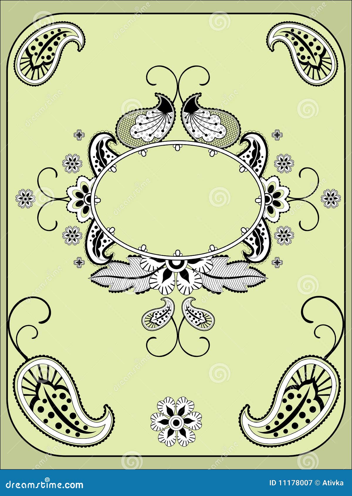 Het Uitstekende Frame Van Paisley Vector Illustratie - Illustration of ...