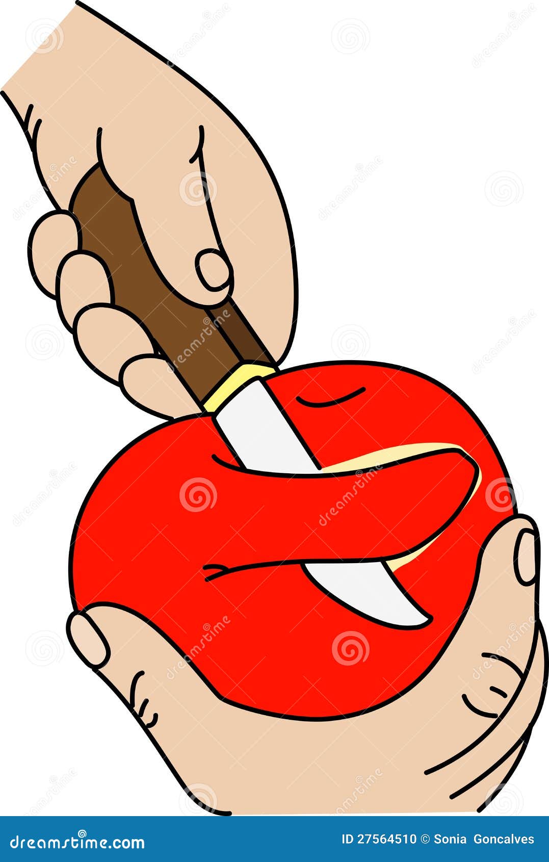 Het Uittreksel Van De Schil Van De Appel Vector Illustratie ...