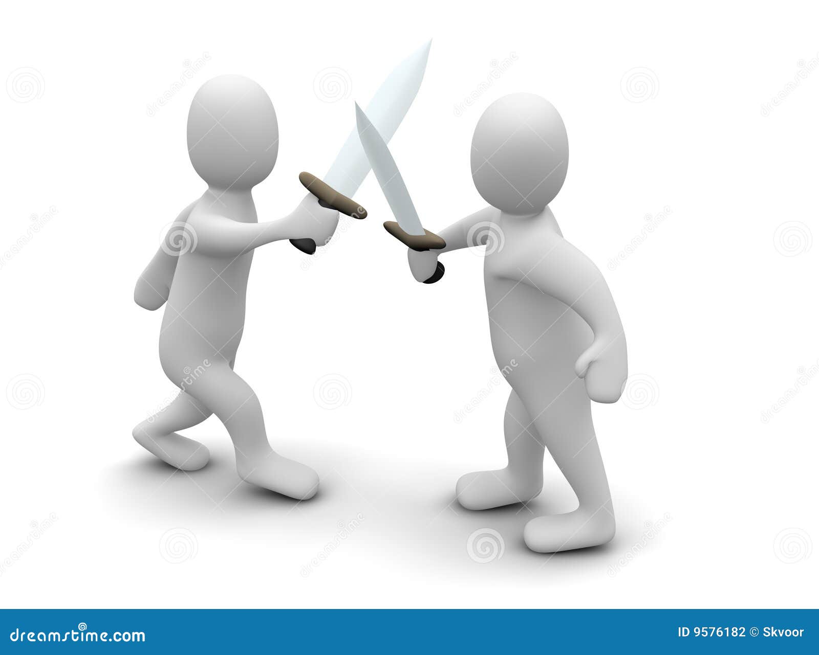 Het vechten met zwaarden stock illustratie. Illustration of karakter ...