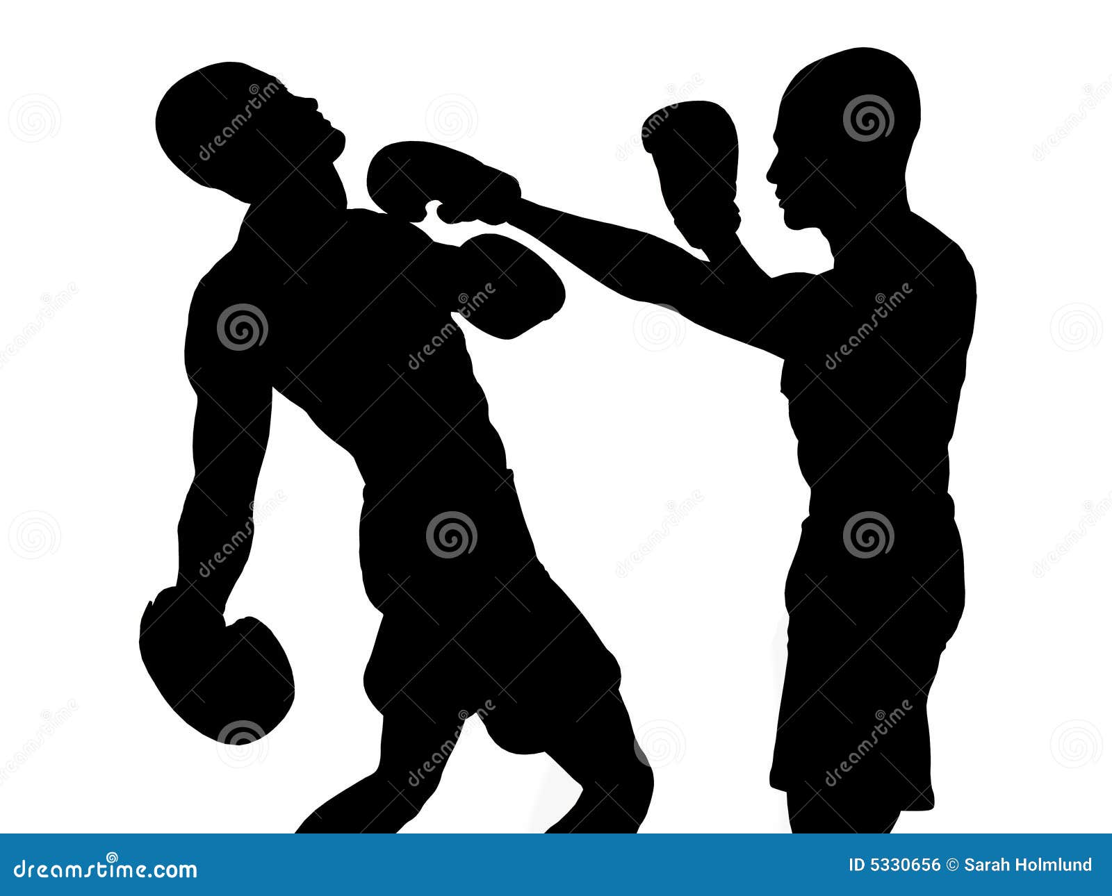 Het vechten van boksers stock illustratie. Illustration of slag - 5330656