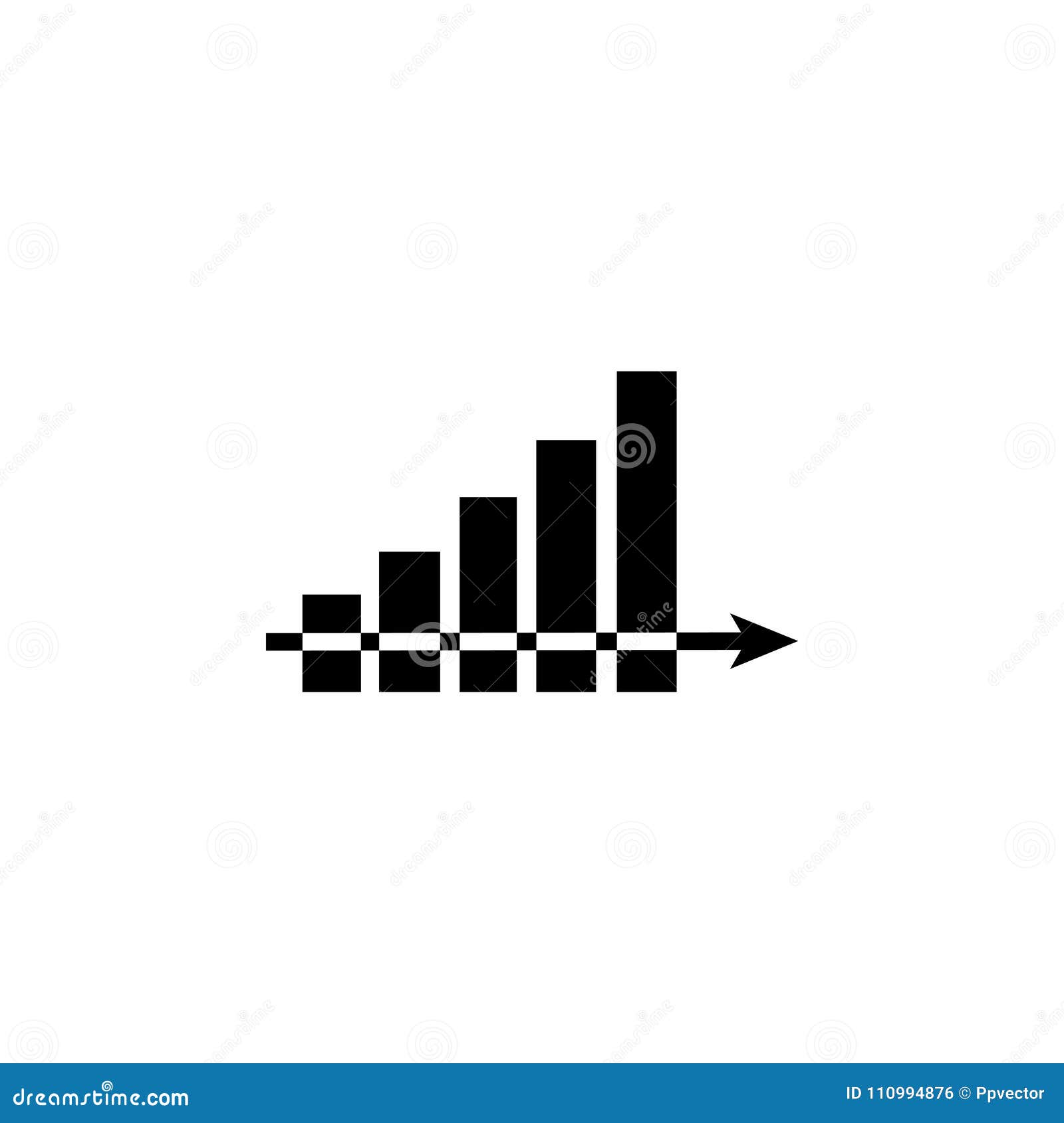 Het Vector Het Groeien Symbool Van Het Grafiekpictogram Vector ...