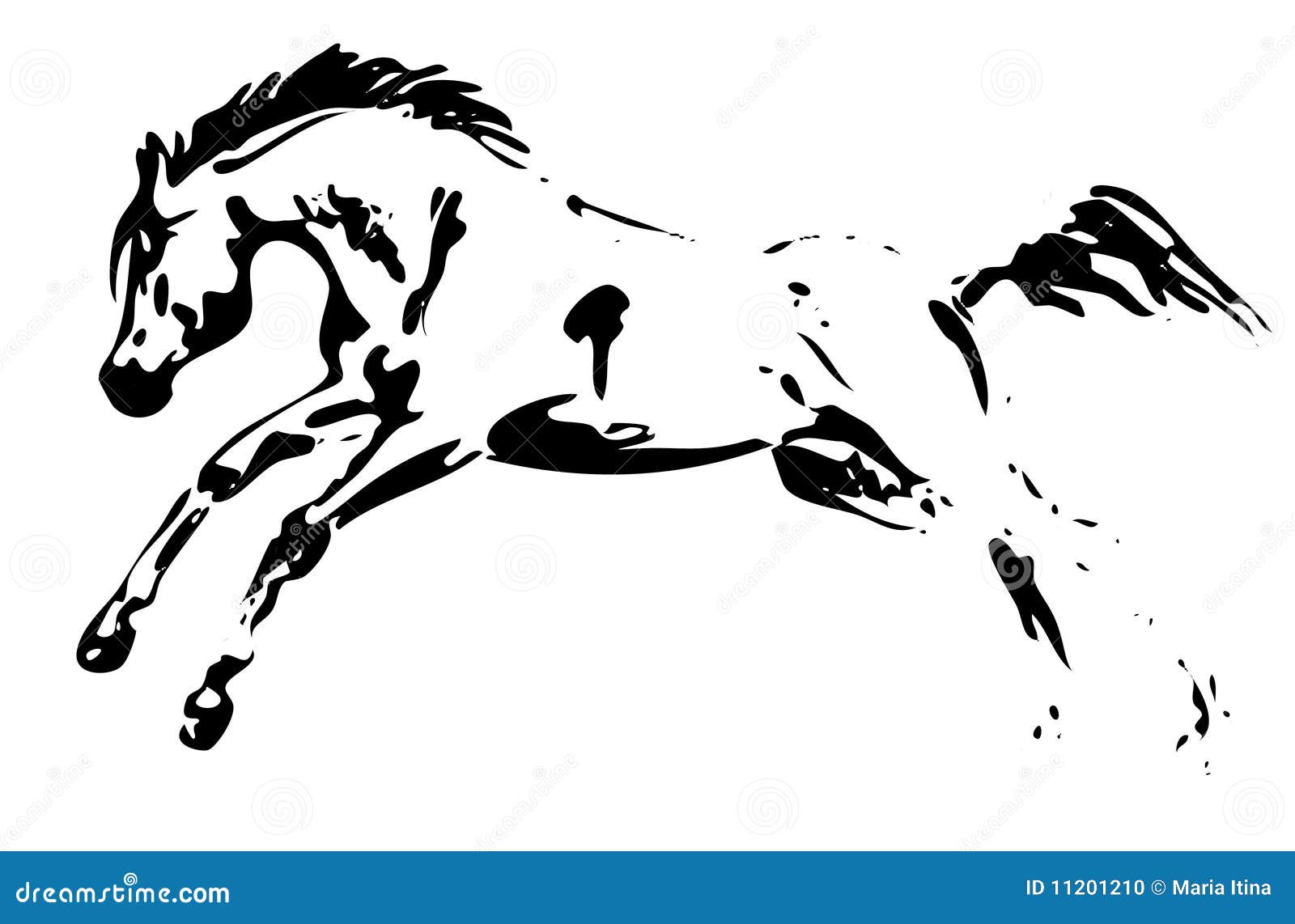 Het vector paard springen stock illustratie. Illustration of element ...