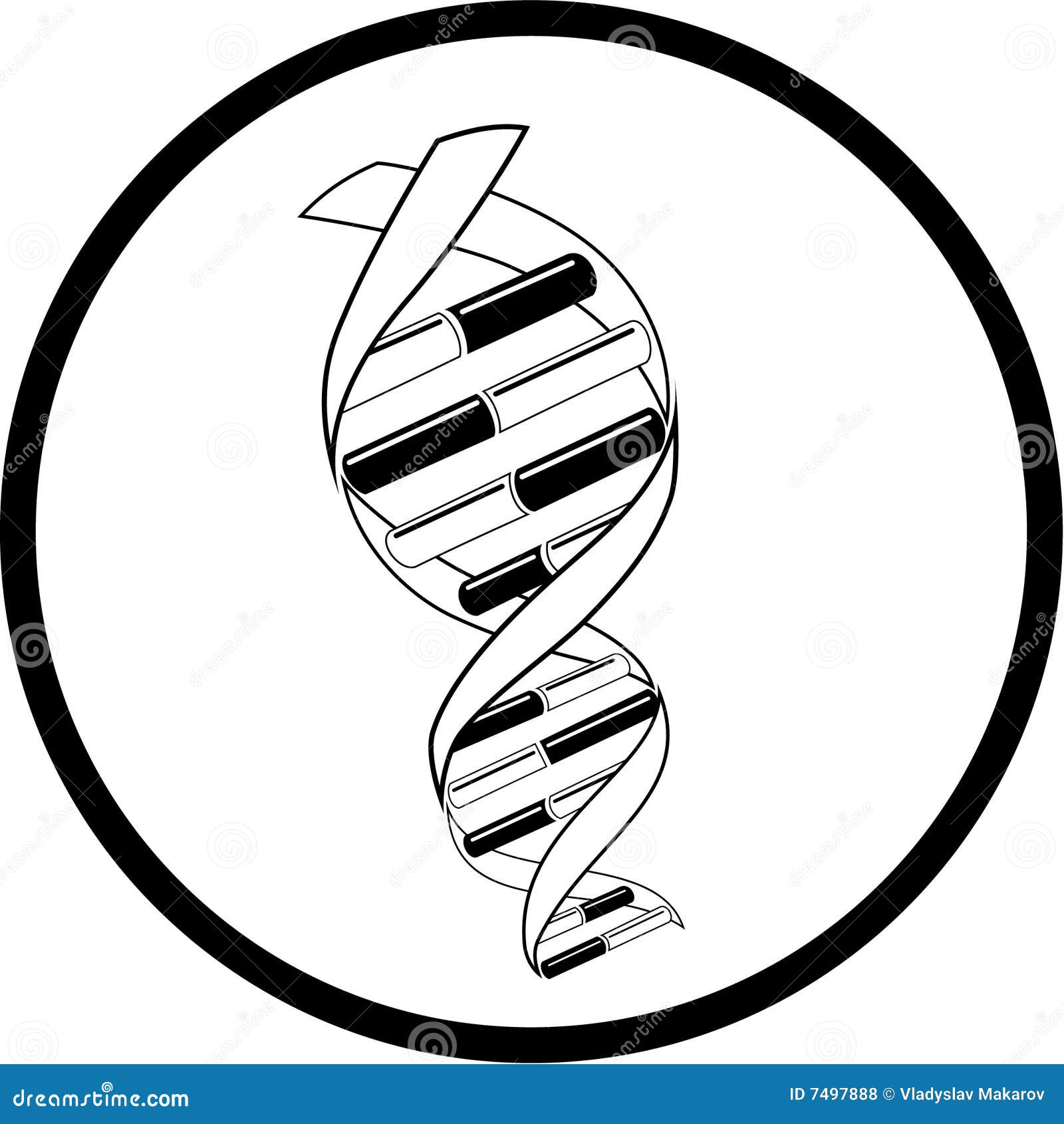 Het Vector Pictogram Van DNA Vector Illustratie - Illustration of zorg ...