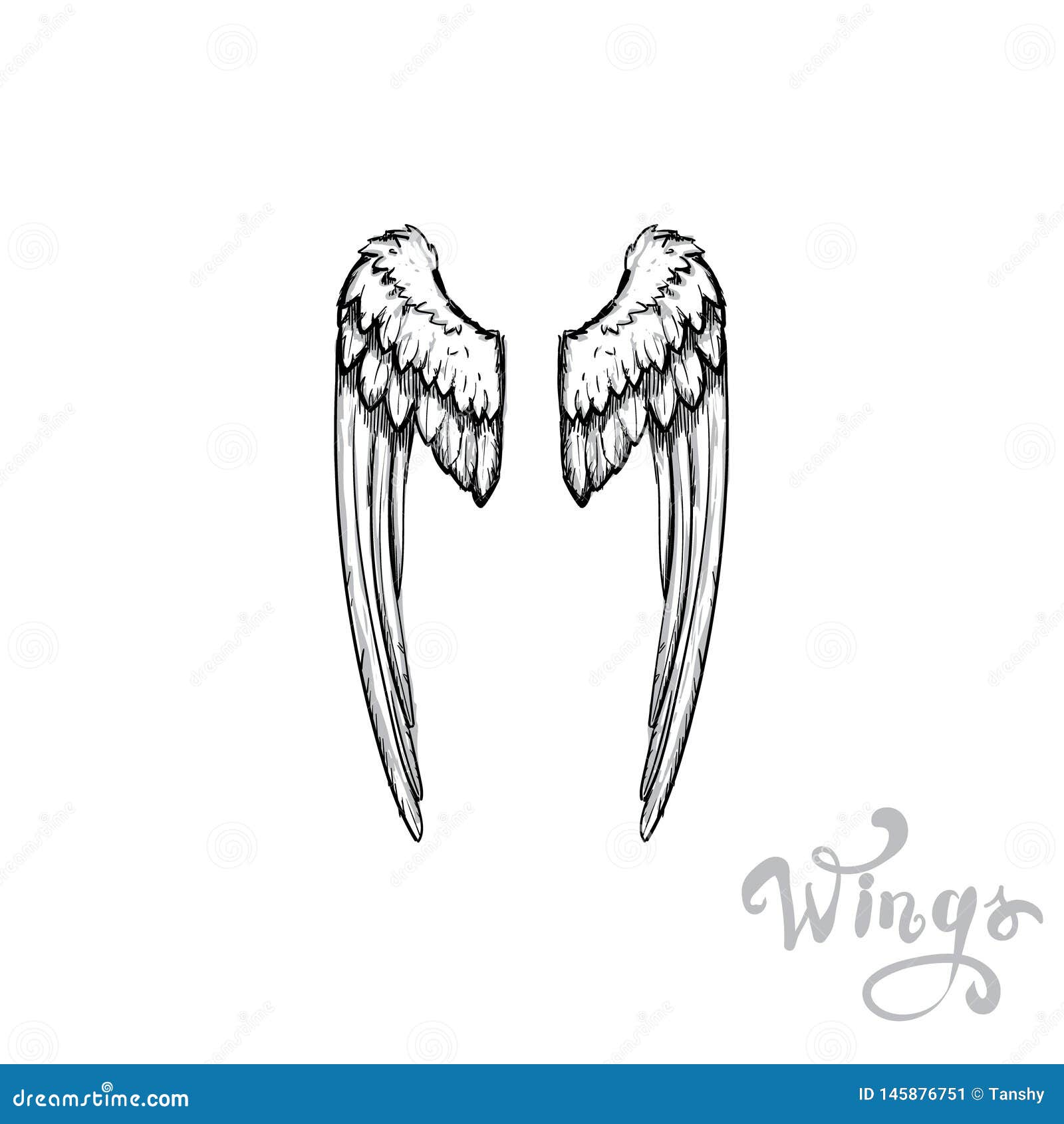 Het Vectorengel Van Het Engel-logo Van De Angel-vleugels is Vector ...