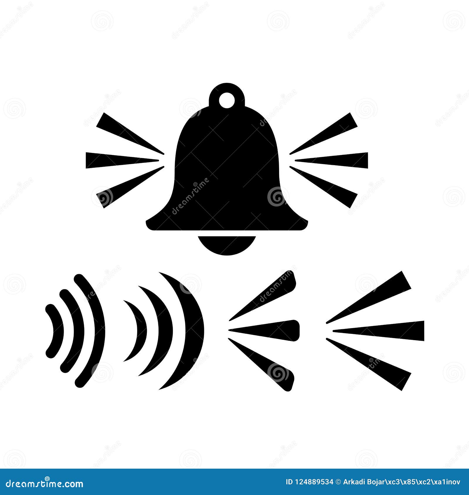 Het Vectorpictogram Van Het Alarmsignaal Vector Illustratie ...