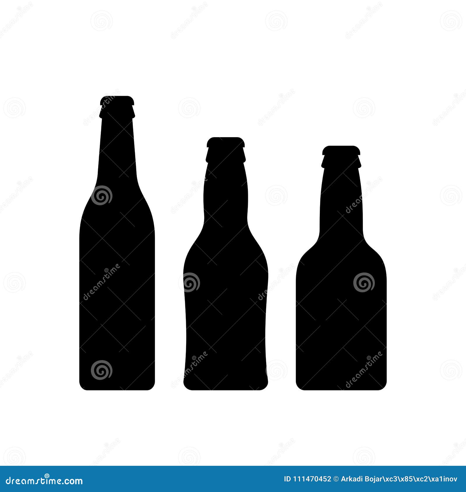 Het Vectorpictogram Van De Bierfles Vector Illustratie - Illustration ...
