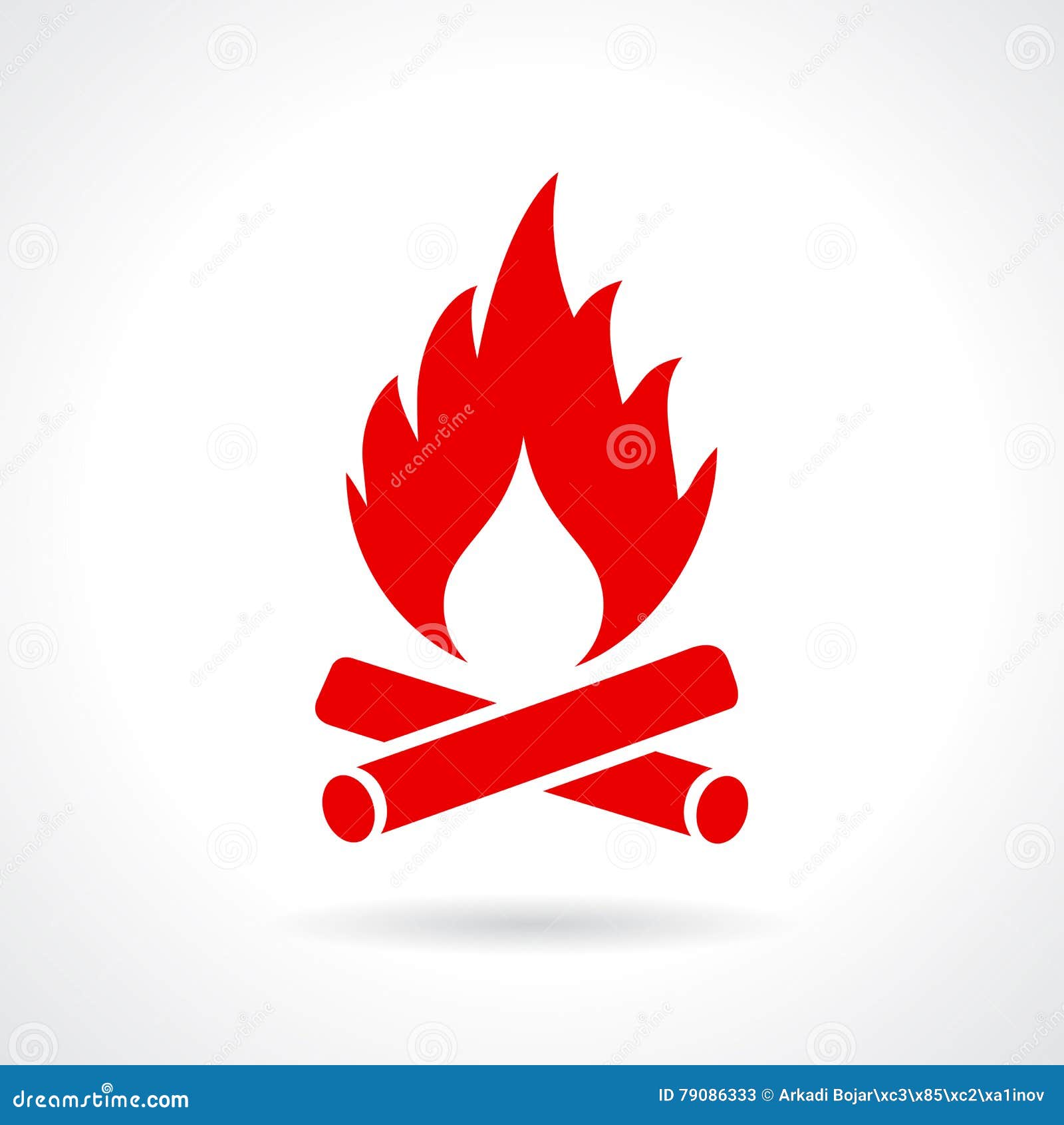 Het Vectorpictogram Van De Vuurvlam Vector Illustratie - Illustration ...