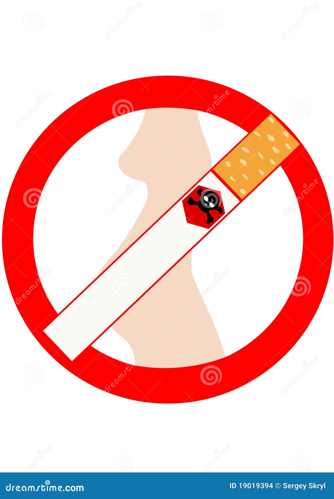 Het Verbod Bij Het Roken in Zwangerschap Vector Illustratie ...