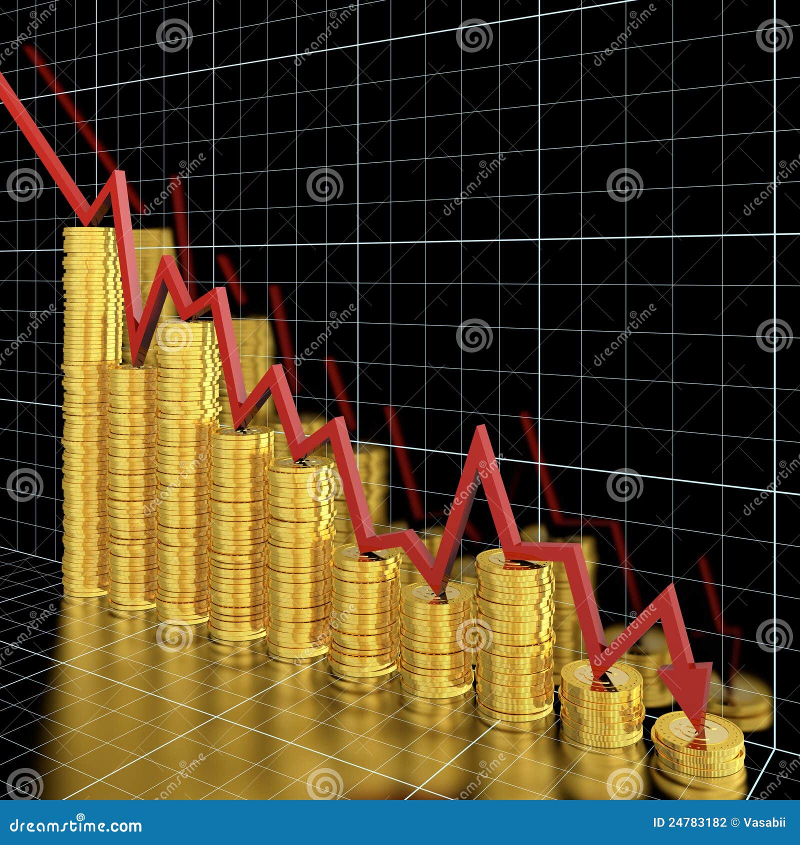 Het verlies van het geld stock illustratie. Illustration of afzet ...