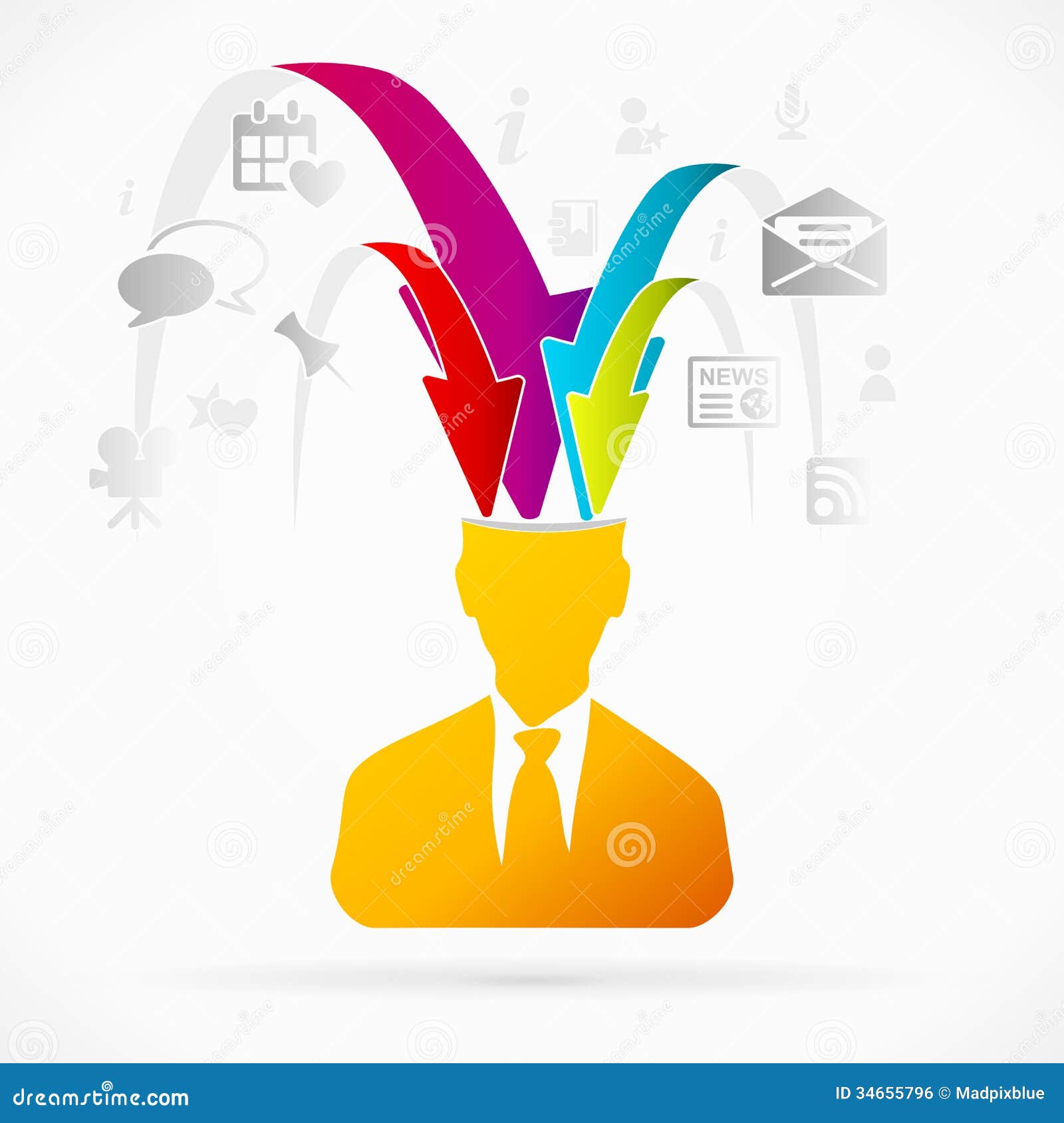 Het Verzamelen Van Informatie Vector Illustratie - Illustration of ...