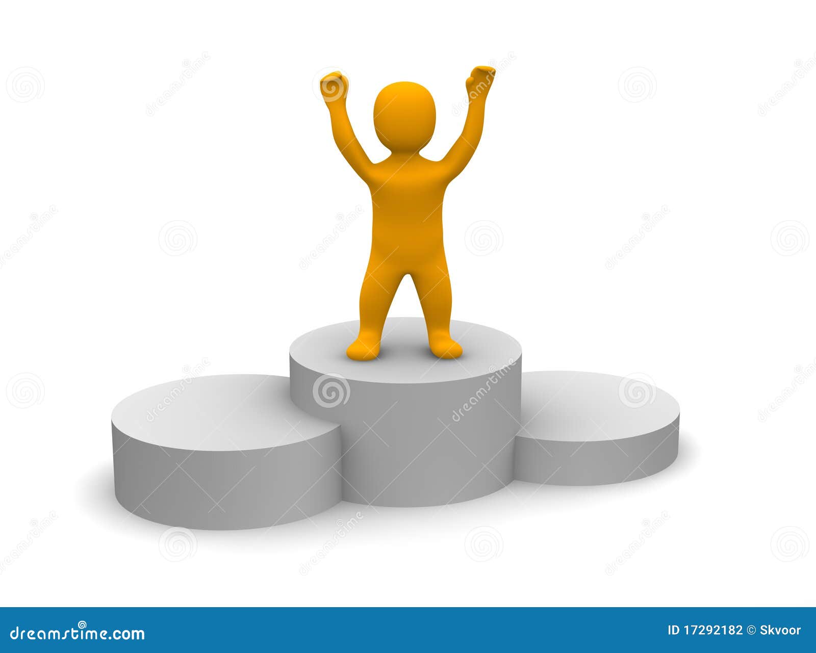 Het Vieren Van De Winnaar Op Podium Stock Illustratie - Illustration of ...