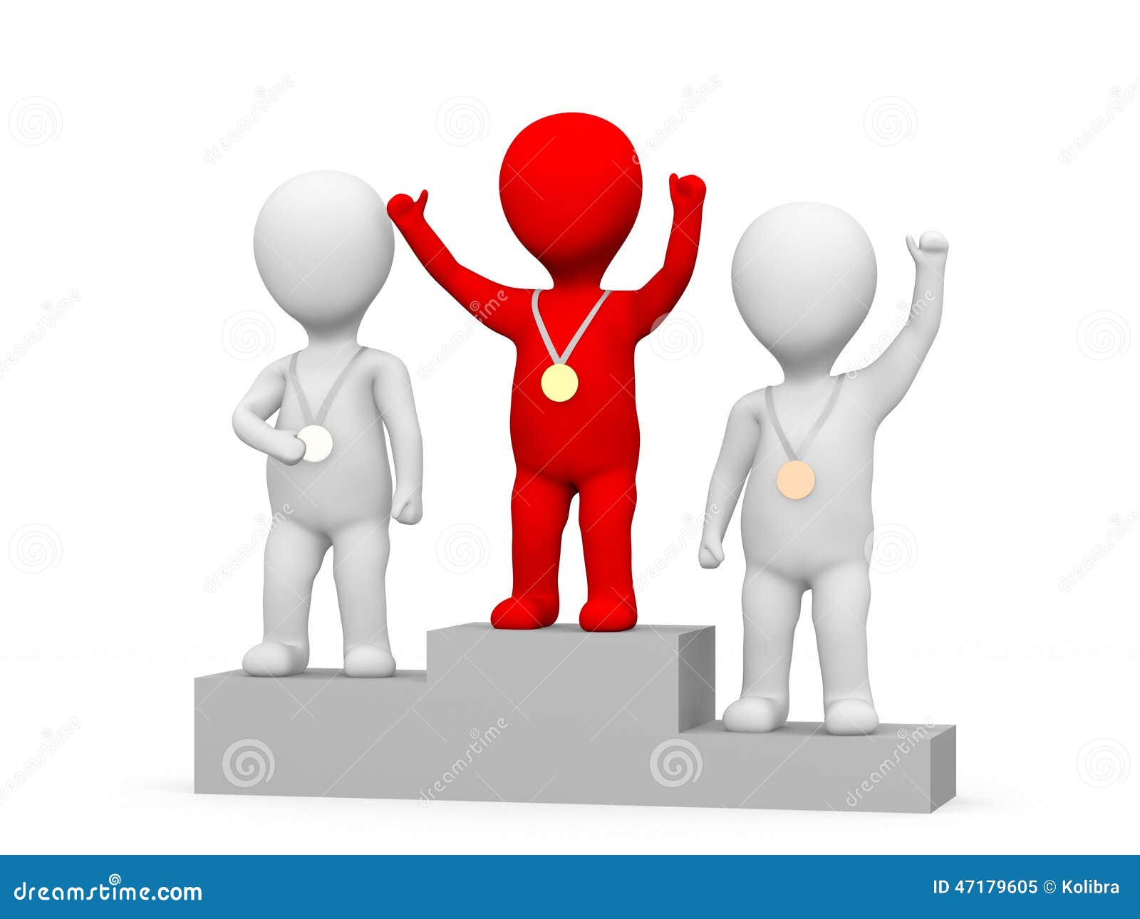 Het Vieren Van De Winnaar Op Podium Stock Illustratie - Illustration of ...