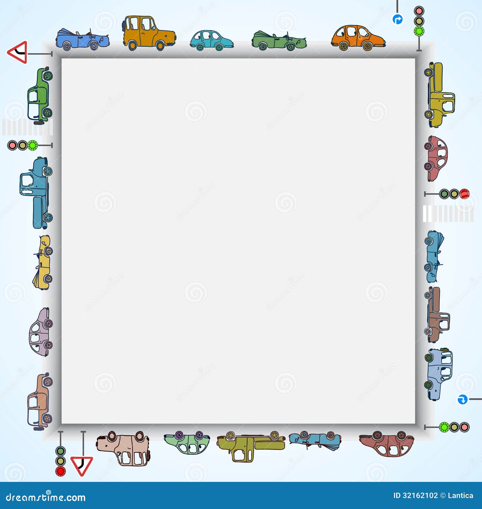 Het Vierkant Van Het Auto'skader Stock Illustratie - Illustration of ...