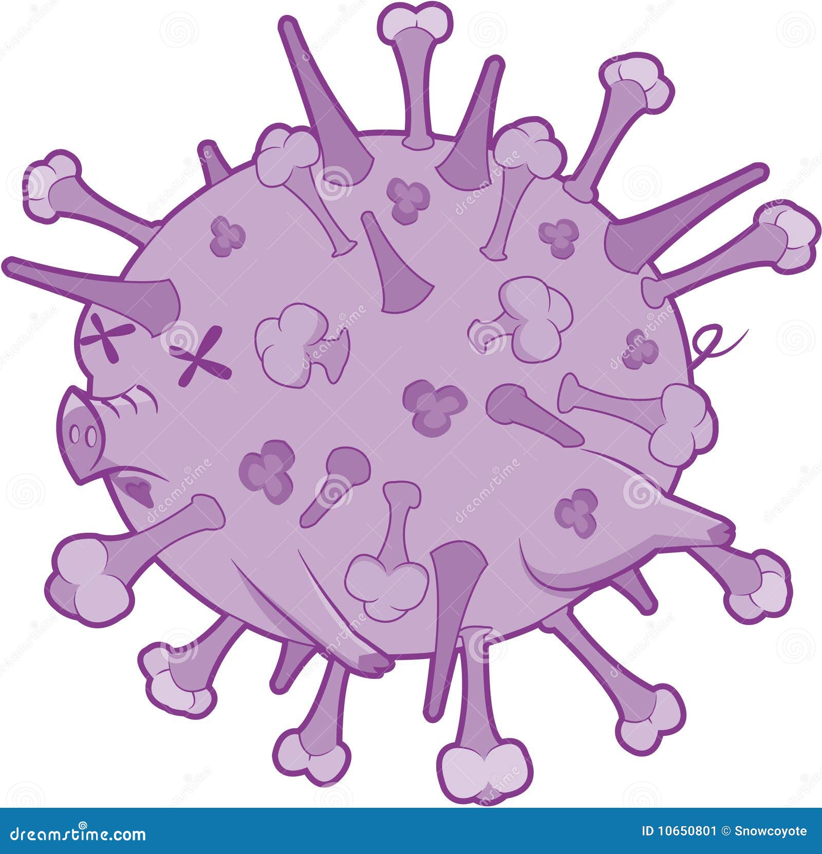Het virusdood van de griep vector illustratie. Illustration of ...