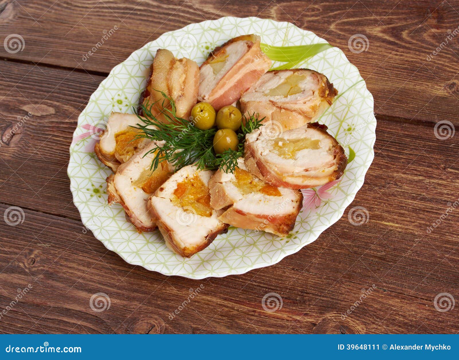 Het Vlees Verpakte Broodjes Met Turkije Stock Afbeelding - Image of ...