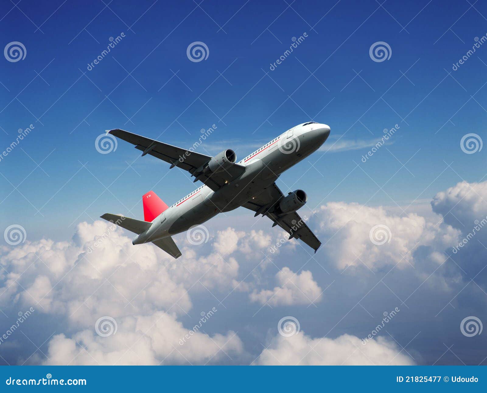 Het Vliegtuig Van De Passagier Stock Afbeelding - Image of begin, hemel ...