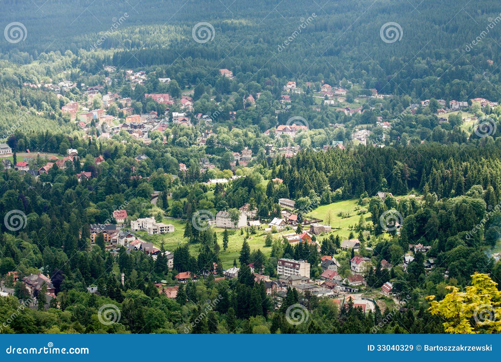 Het Vogelperspectief Van Szklarskaporeba Stock Afbeelding - Image of ...