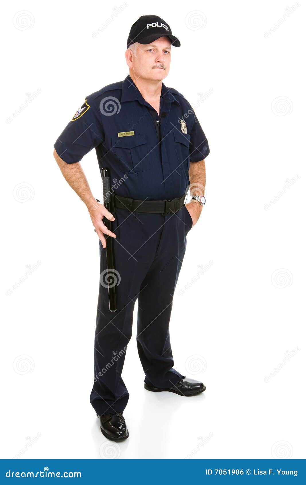 Het Volledige Lichaam Van De Politieman Stock Foto - Image of overheid ...