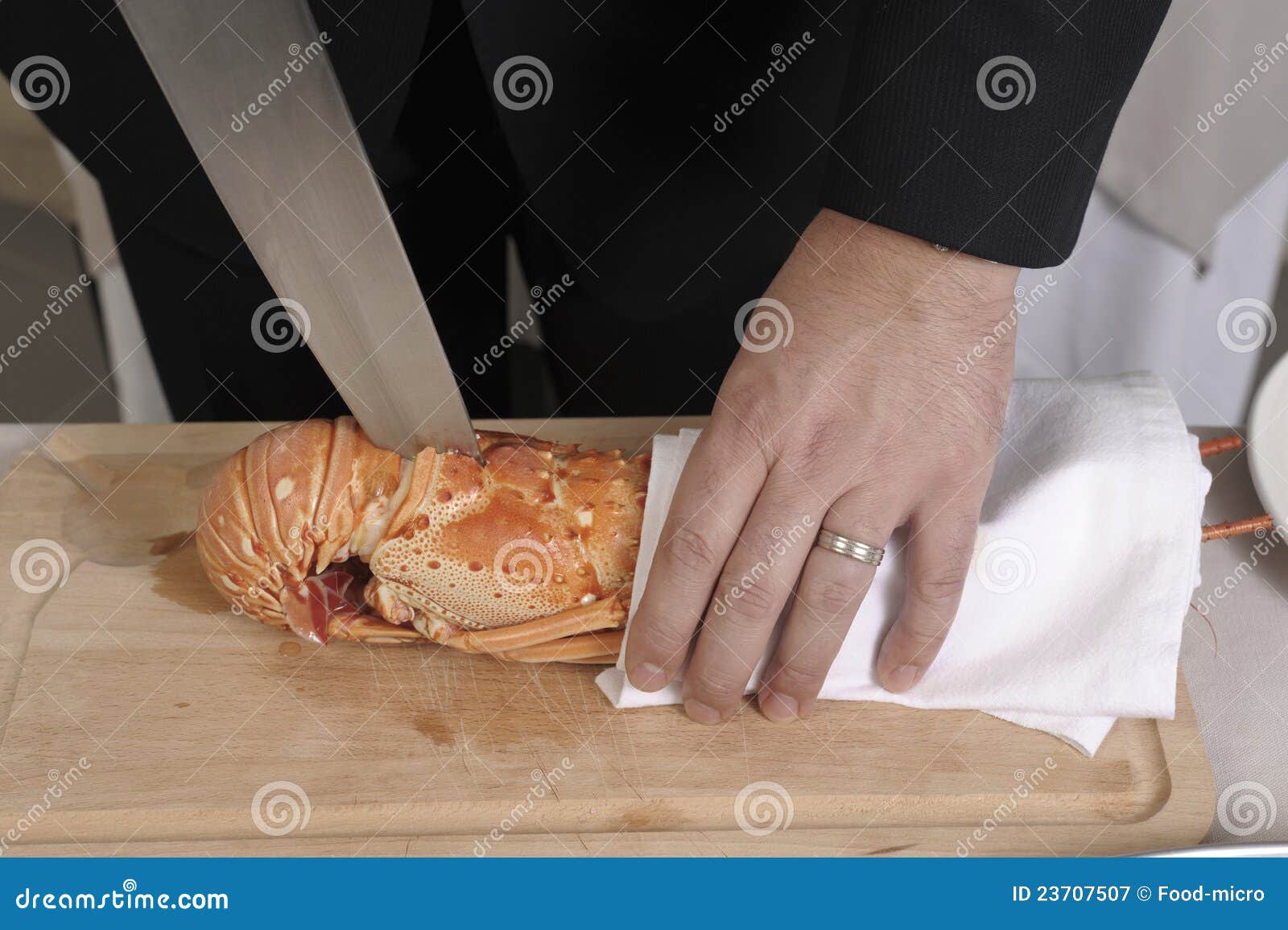 Het Voorbereiden Van Een Langoest Stock Afbeelding - Image of ...