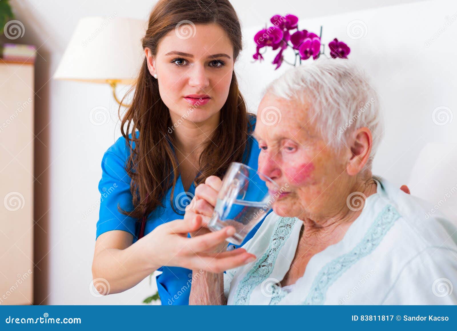 Het Vriendelijke Verzorger Helpen Stock Afbeelding - Image of ...