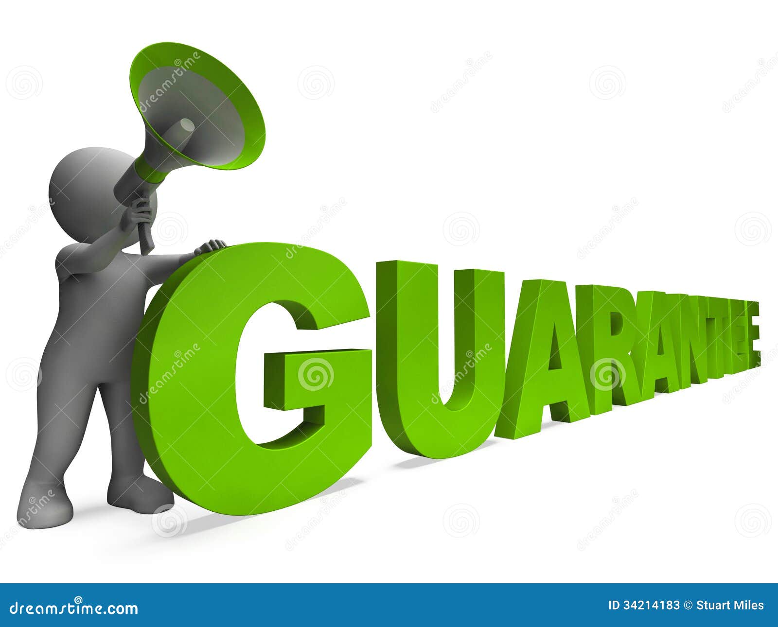 Het Waarborgkarakter Toont Gewaarborgd Warrantee of Waarborgen Stock ...