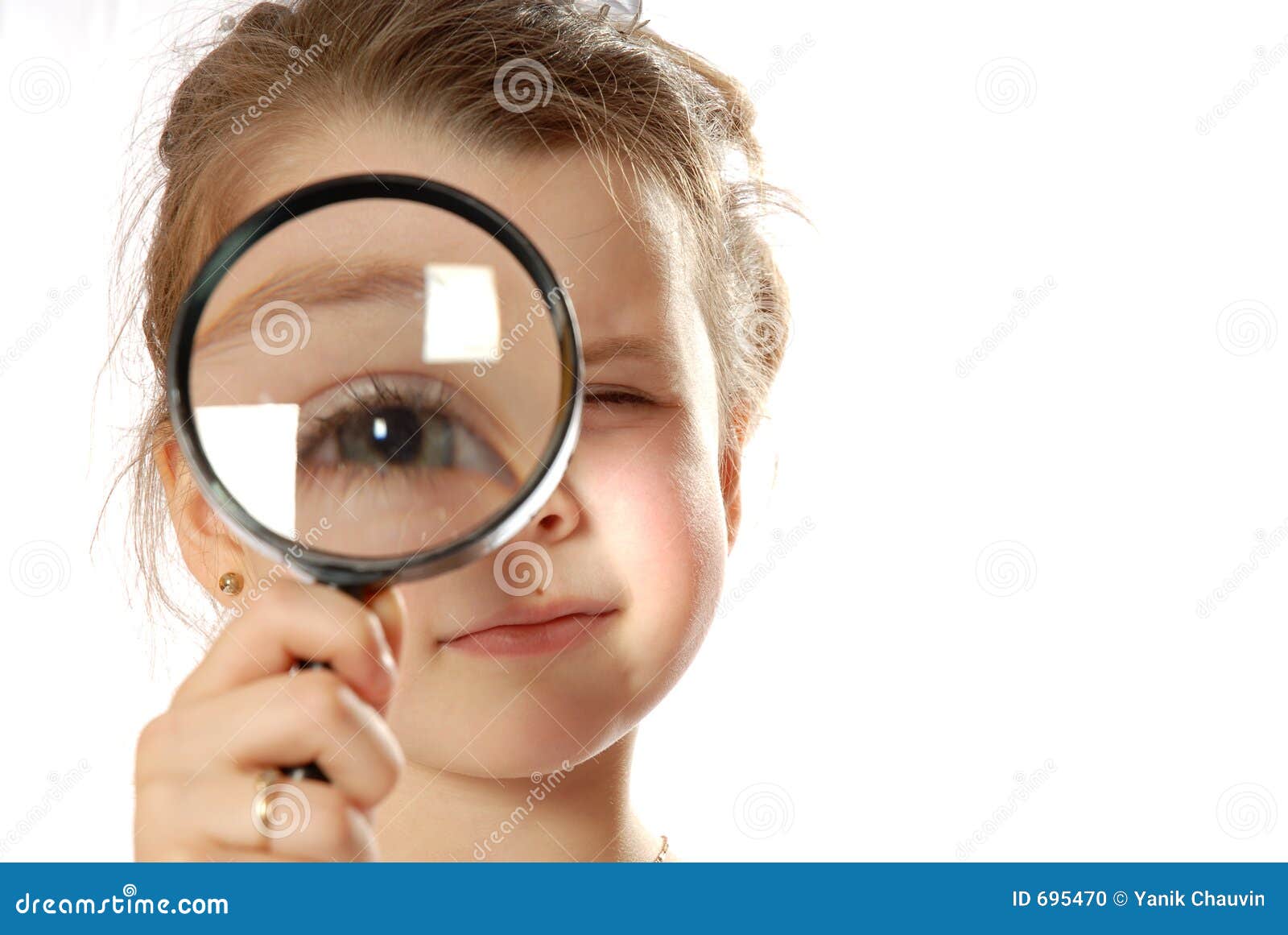 Het waarnemen stock foto. Image of meisje, hoofd, greep - 695470