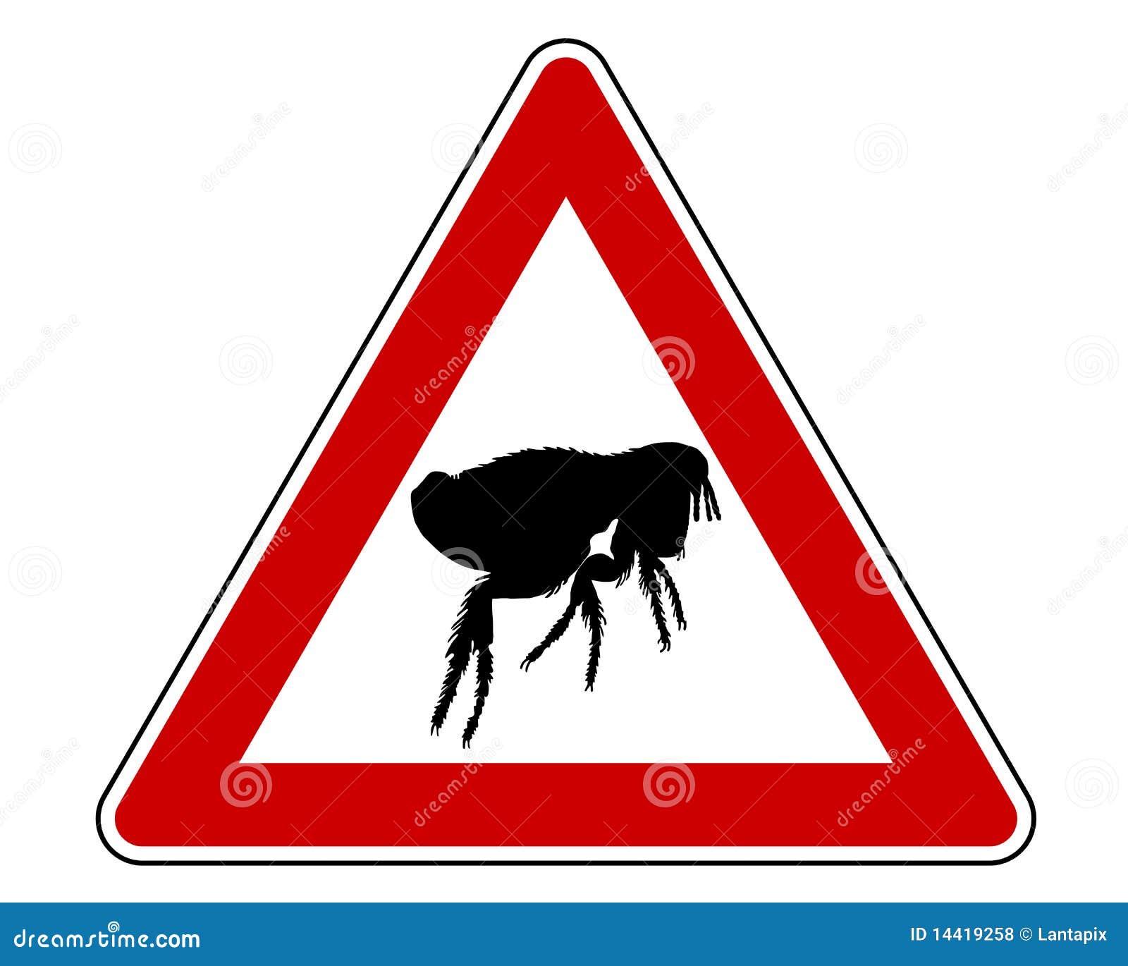 Het Waarschuwingssein Van De Vlo Stock Illustratie - Illustration of ...