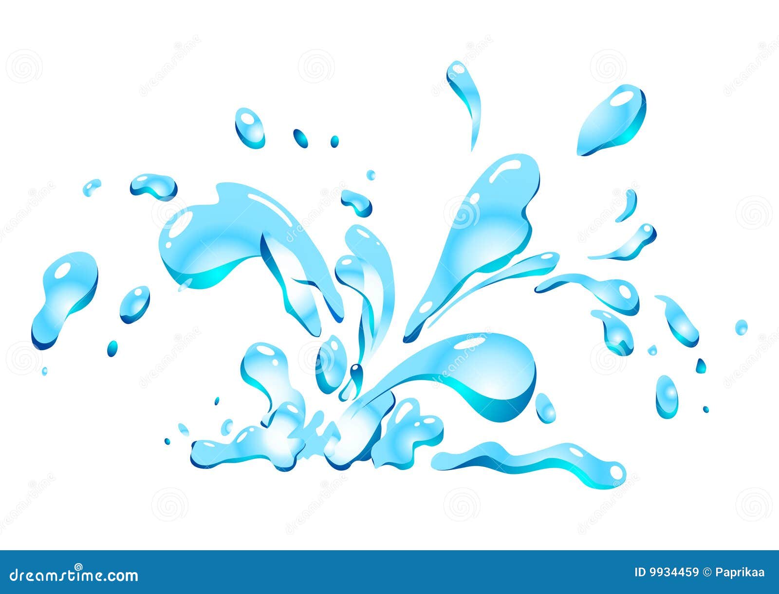 Het water van de plons vector illustratie. Illustration of gespleet ...