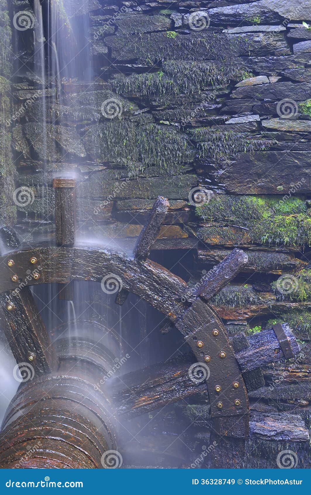 Het waterwiel smeedt. stock afbeelding. Image of molen - 36328749