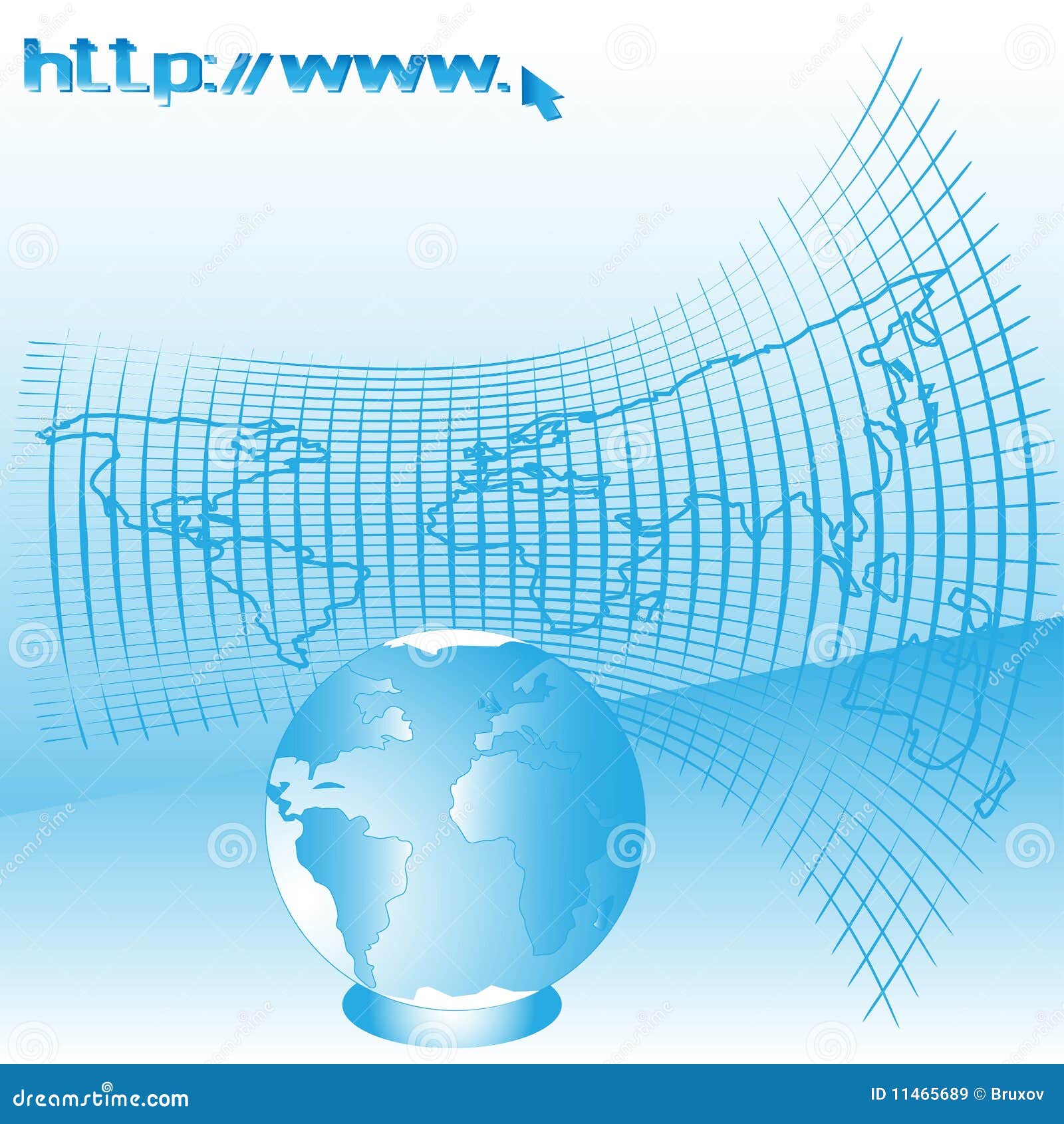 Het Web van Internet vector illustratie. Illustration of planeet - 11465689