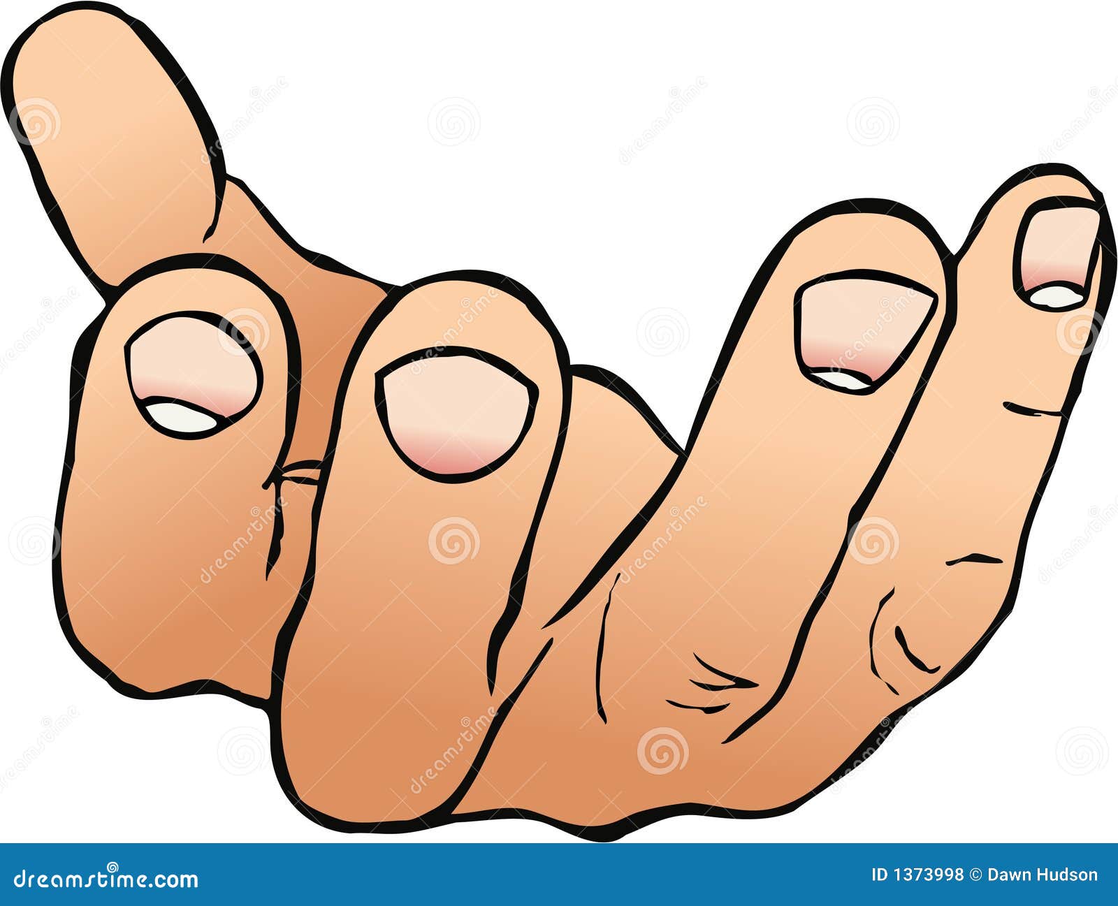 Het wenken hand stock illustratie. Illustration of begeleiding - 1373998