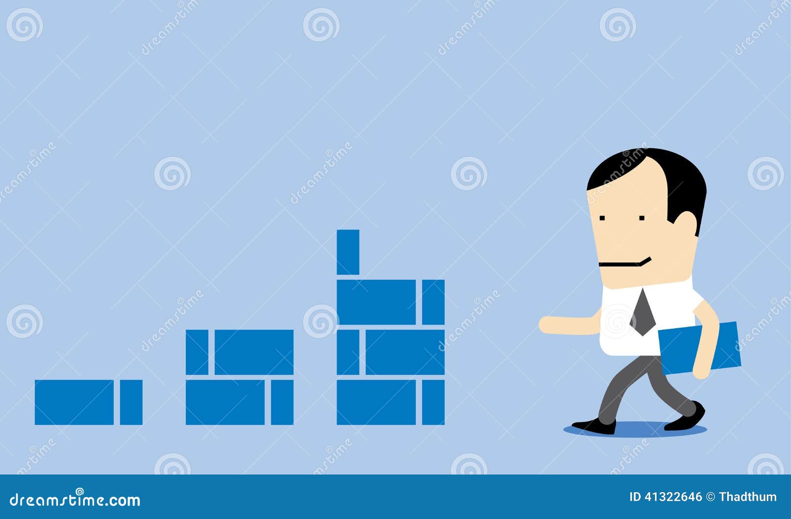 Het Werk Hard Voor Geld En Succes Vector Illustratie - Illustration of ...