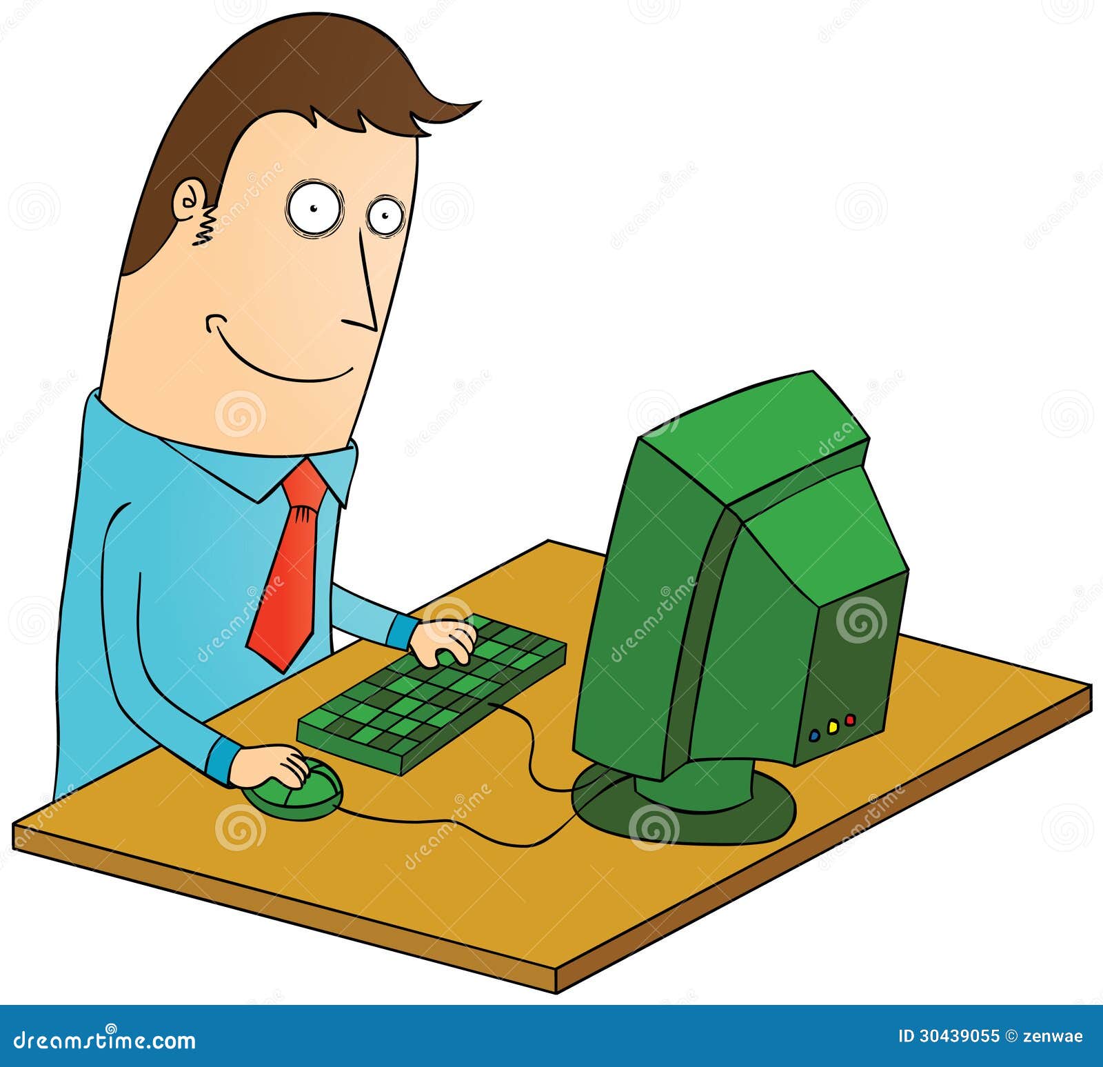 Het werken met computer vector illustratie. Illustration of lijst ...