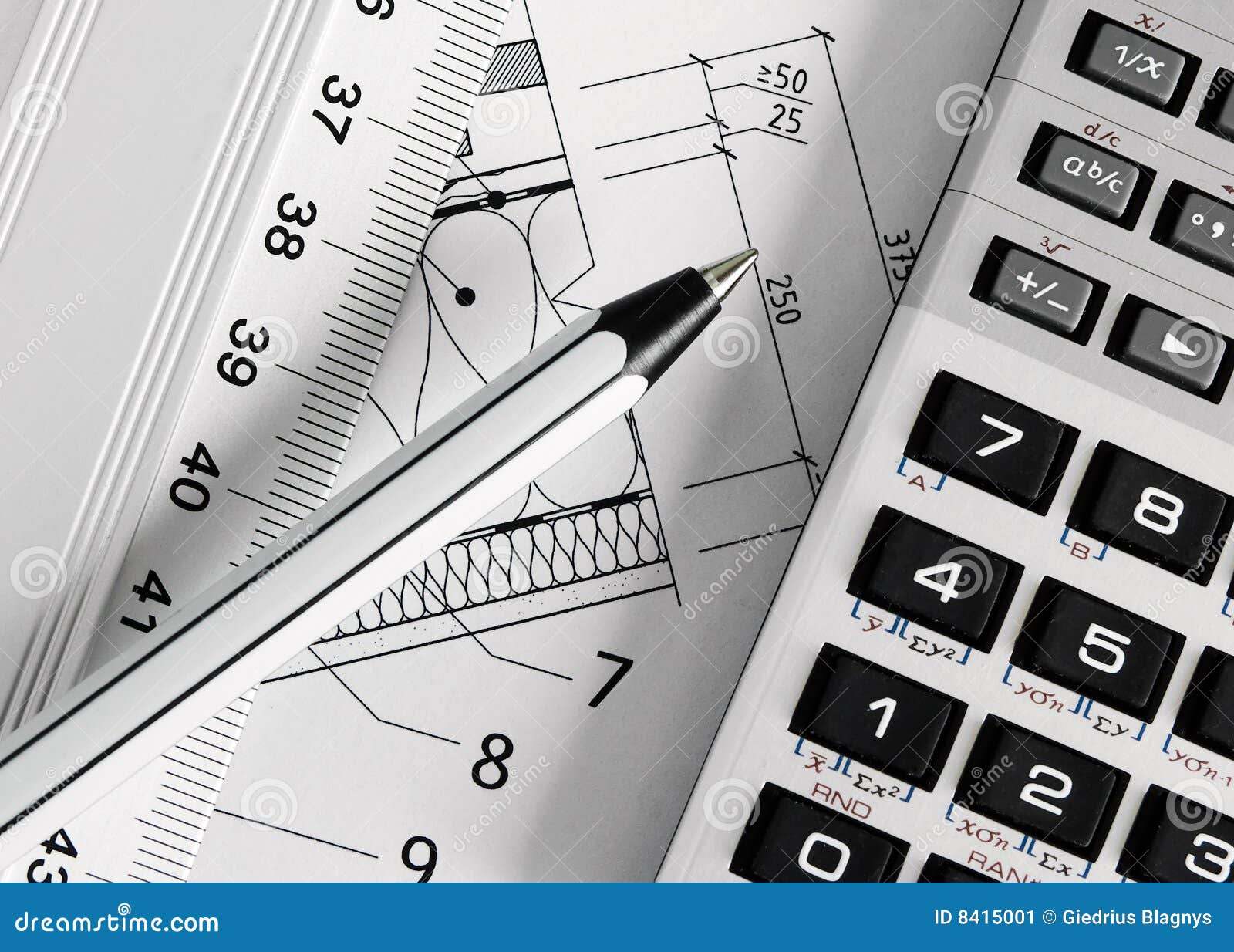 Het Werklijst Van De Ingenieur Stock Afbeelding - Image of ontwerp ...