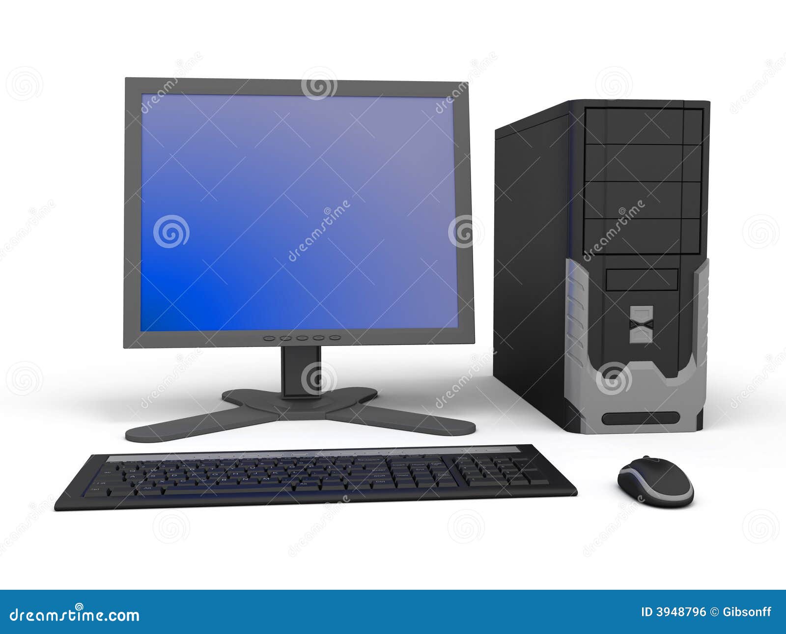 Het Werkstation van PC stock foto. Image of geïsoleerd - 3948796