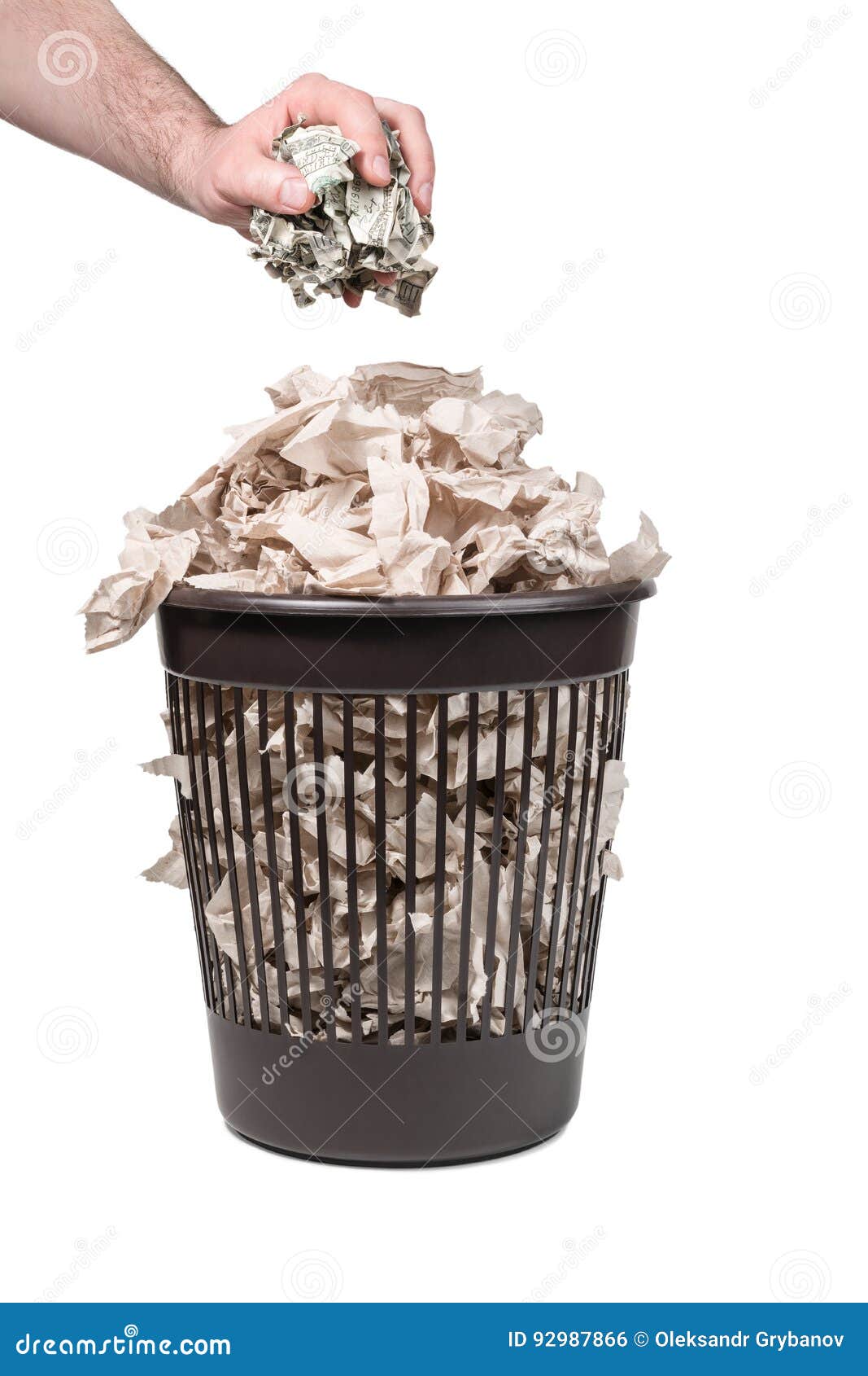 Het Werpen Van Geld in De Vuilnisbak Stock Foto - Image of achtergrond ...