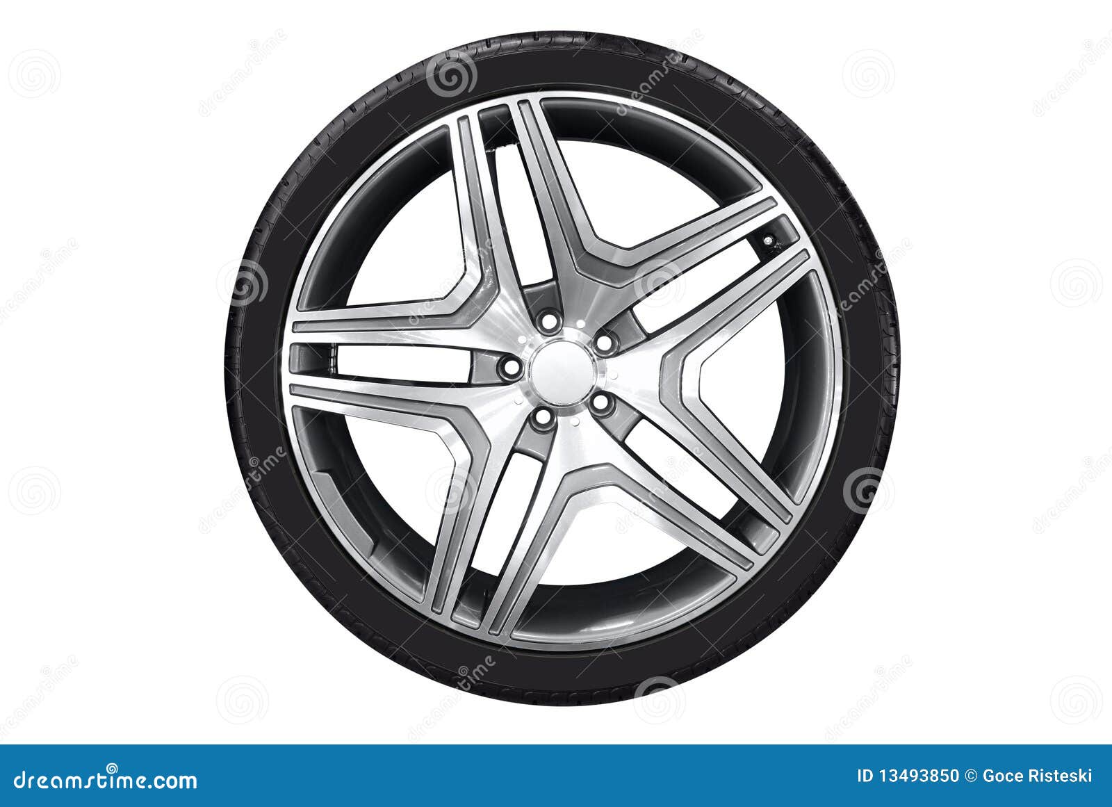 Het Wiel Van De Auto Met Aluminiumrand Stock Foto - Image of groot ...