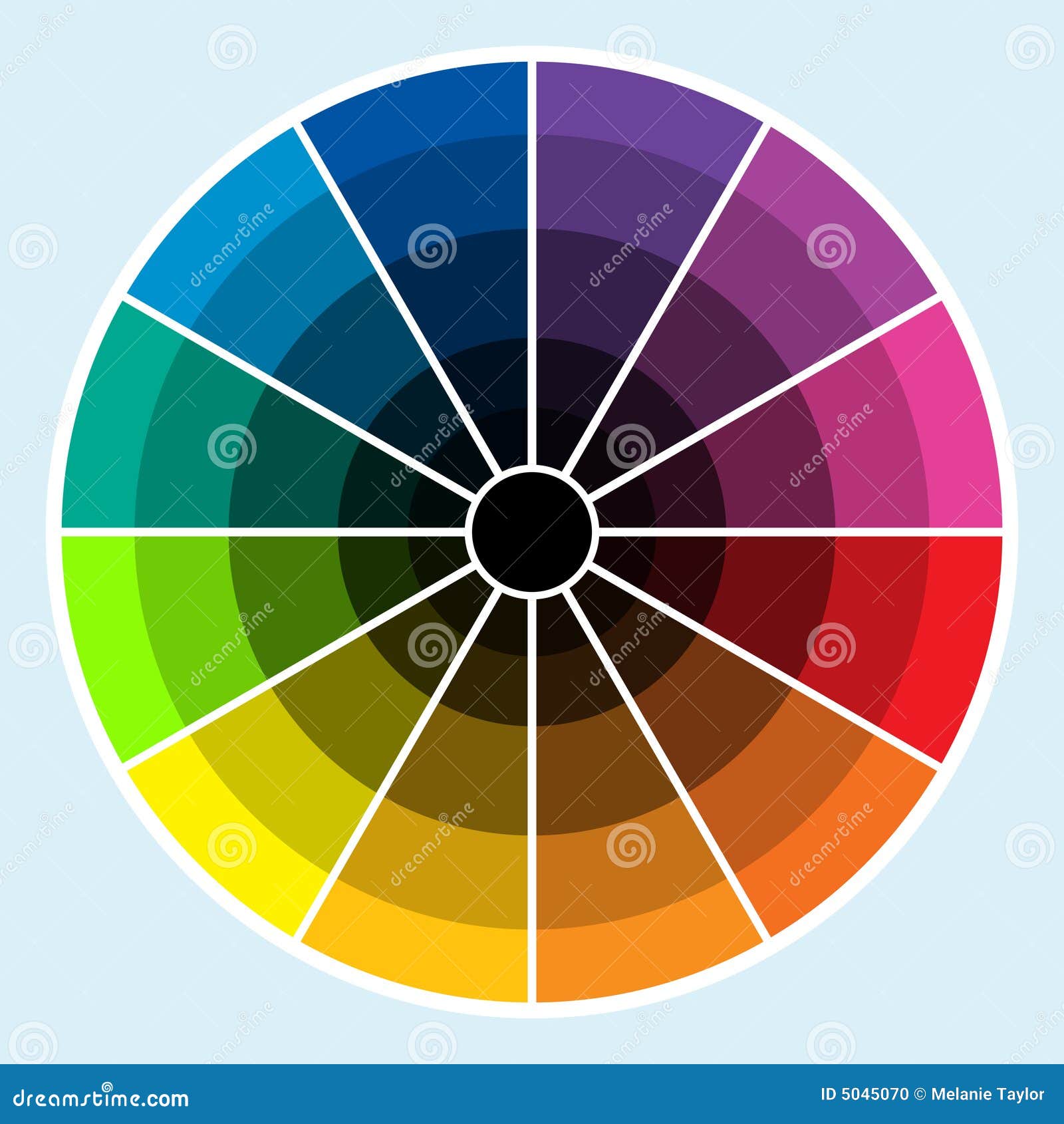 Het Wiel Van De Kleur - Dark Vector Illustratie - Illustration of tint ...