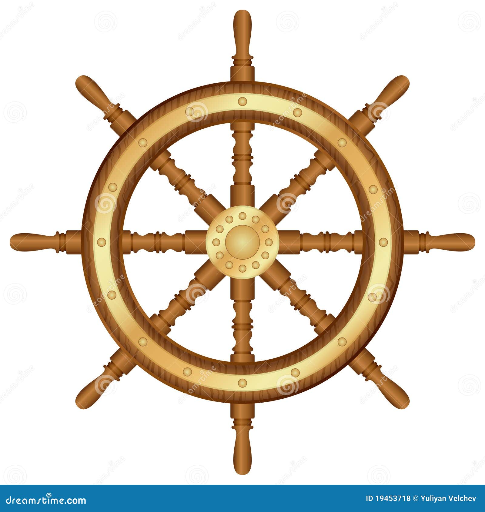 Het wiel van het roer vector illustratie. Illustration of schip - 19453718