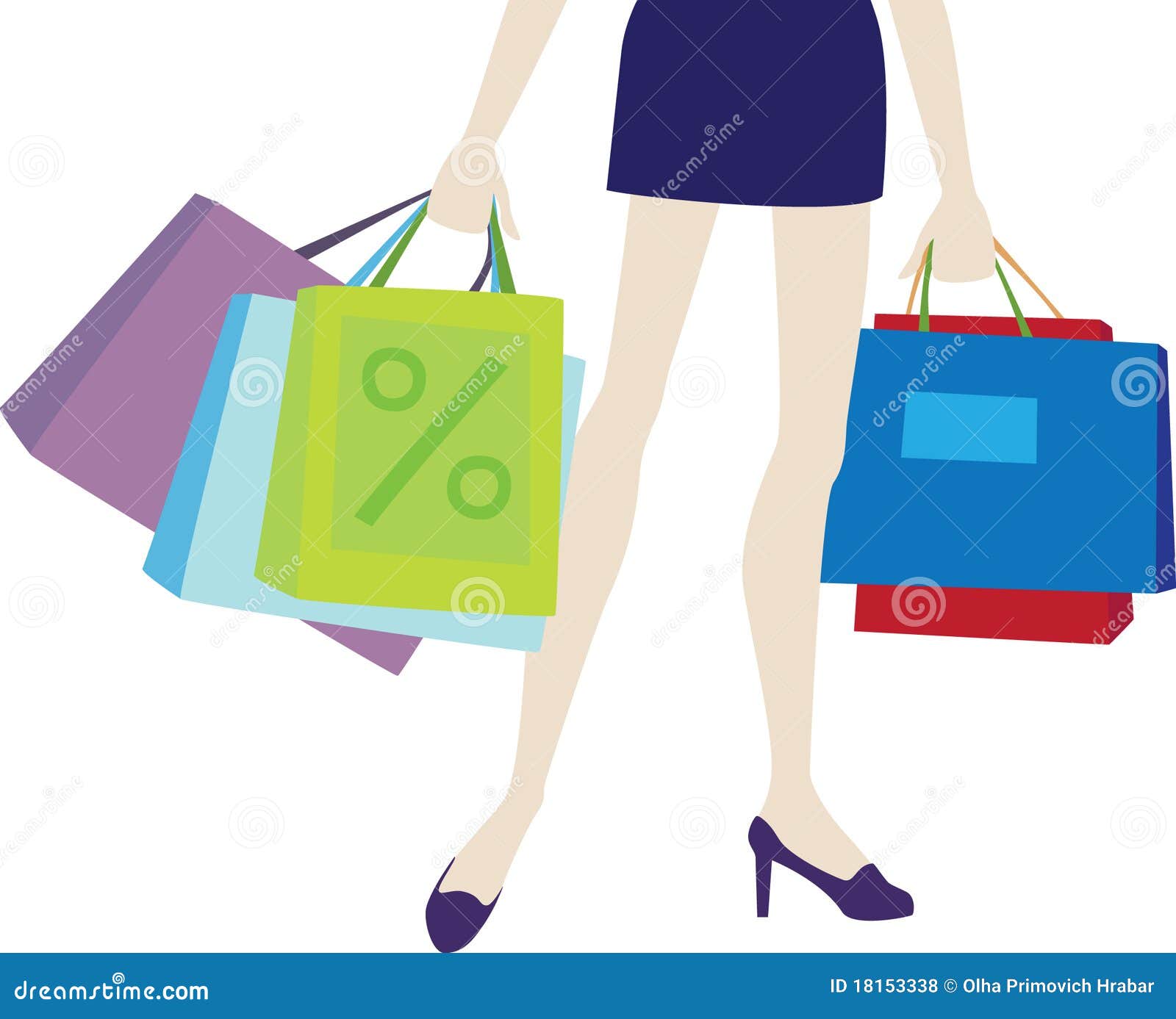 Het winkelen vector illustratie. Illustration of consument - 18153338